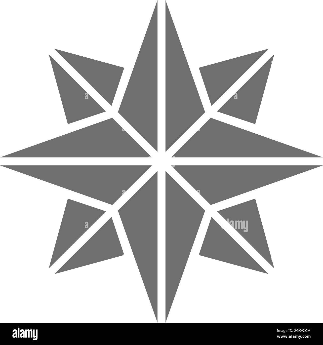 Wind rose, sides of the world, compass, direction, navigation grey icon ...