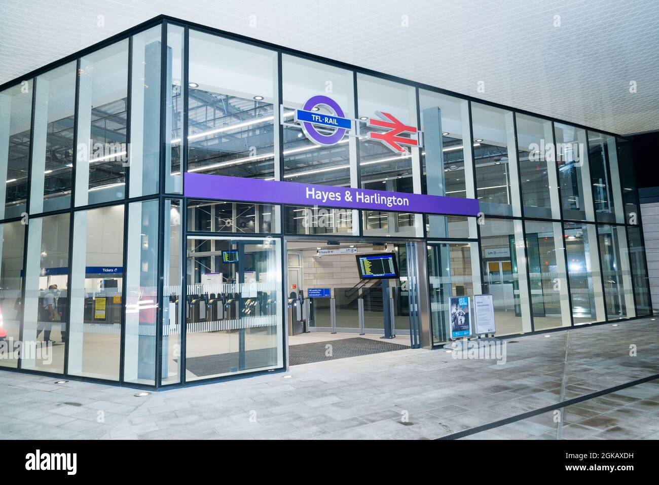 Hayes and Harlington new TFL Rail train station Stock Photo - Alamy