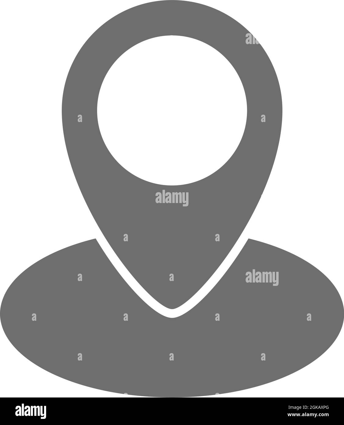 Location pin in circle, street views, map marker grey icon Stock Vector ...