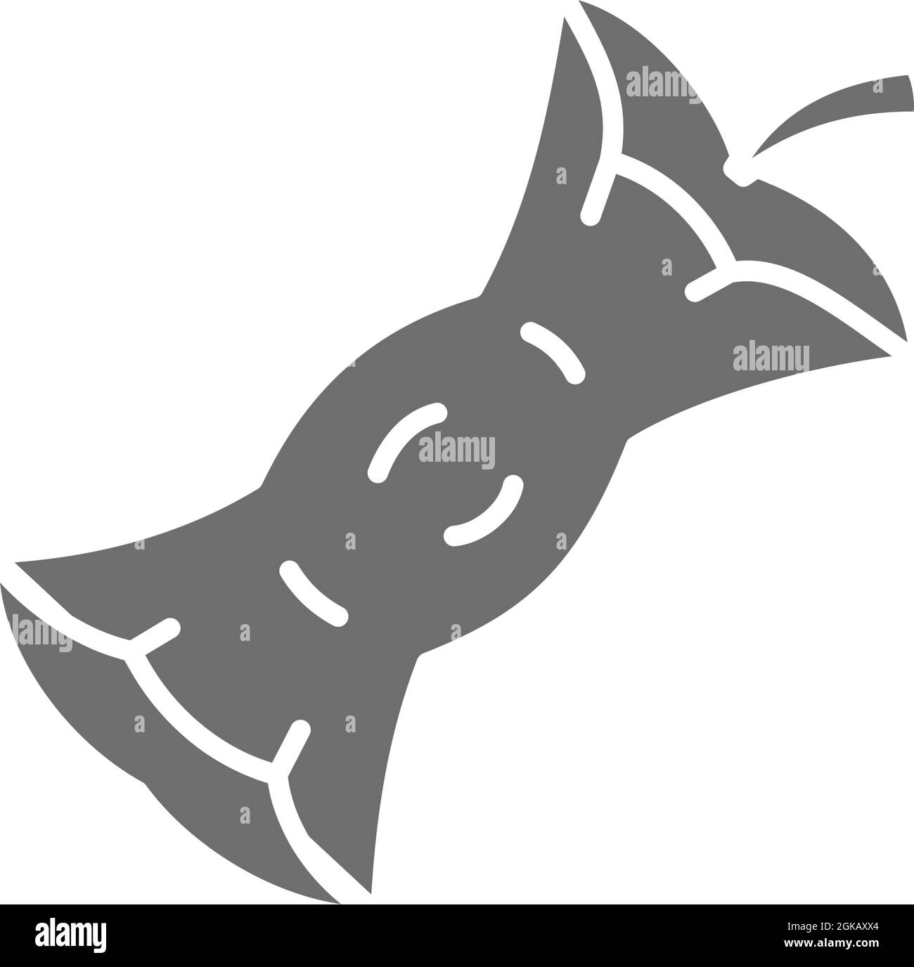 Apple core, fruit waste, garbage grey icon Stock Vector Image & Art - Alamy