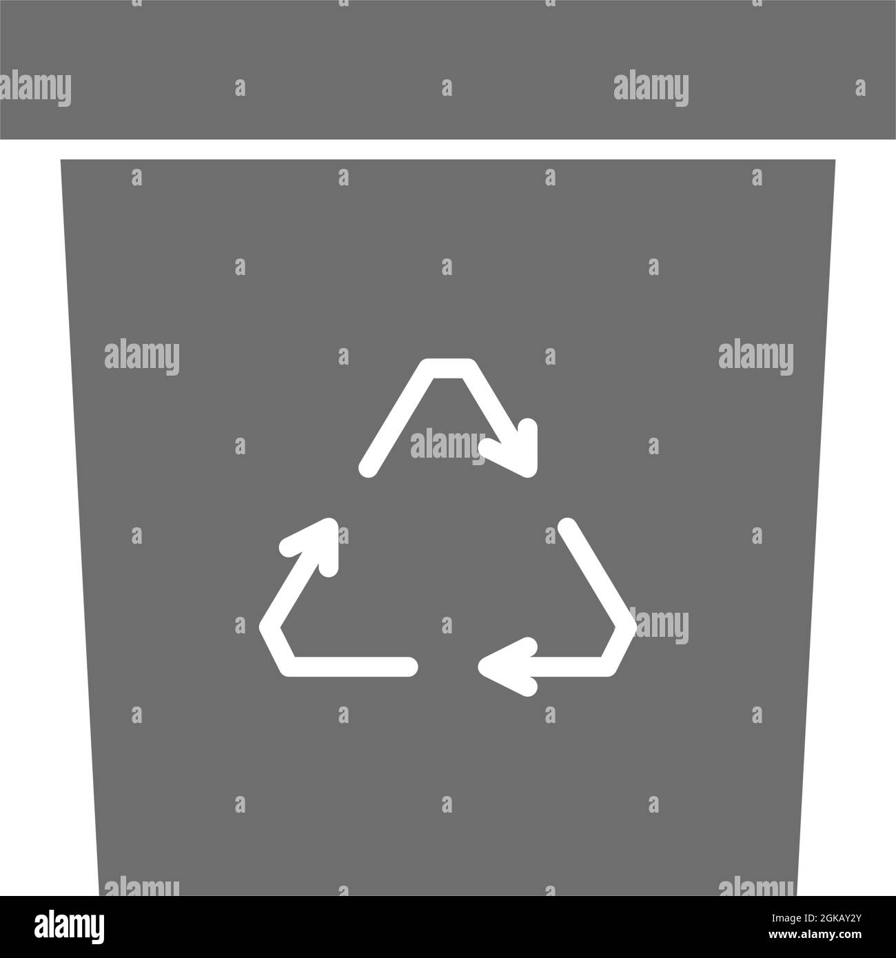 Waste recycling, trash can, garbage line icon Stock Vector Image & Art ...