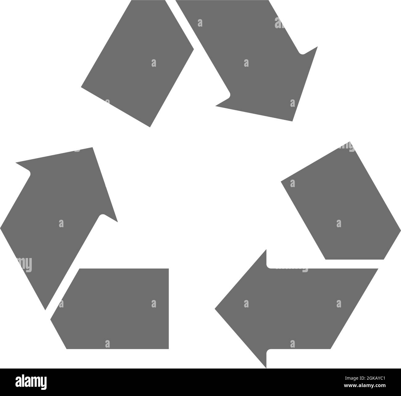 Recycle sign, waste recycling, trash grey icon Stock Vector Image & Art ...