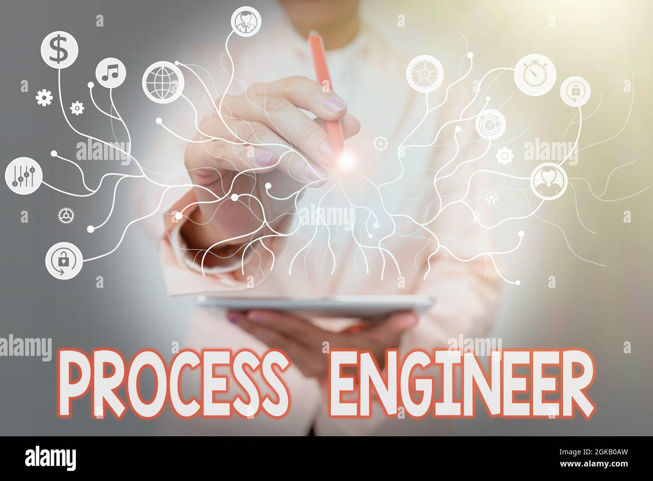 Text sign showing Process Engineer. Business idea responsible for ...