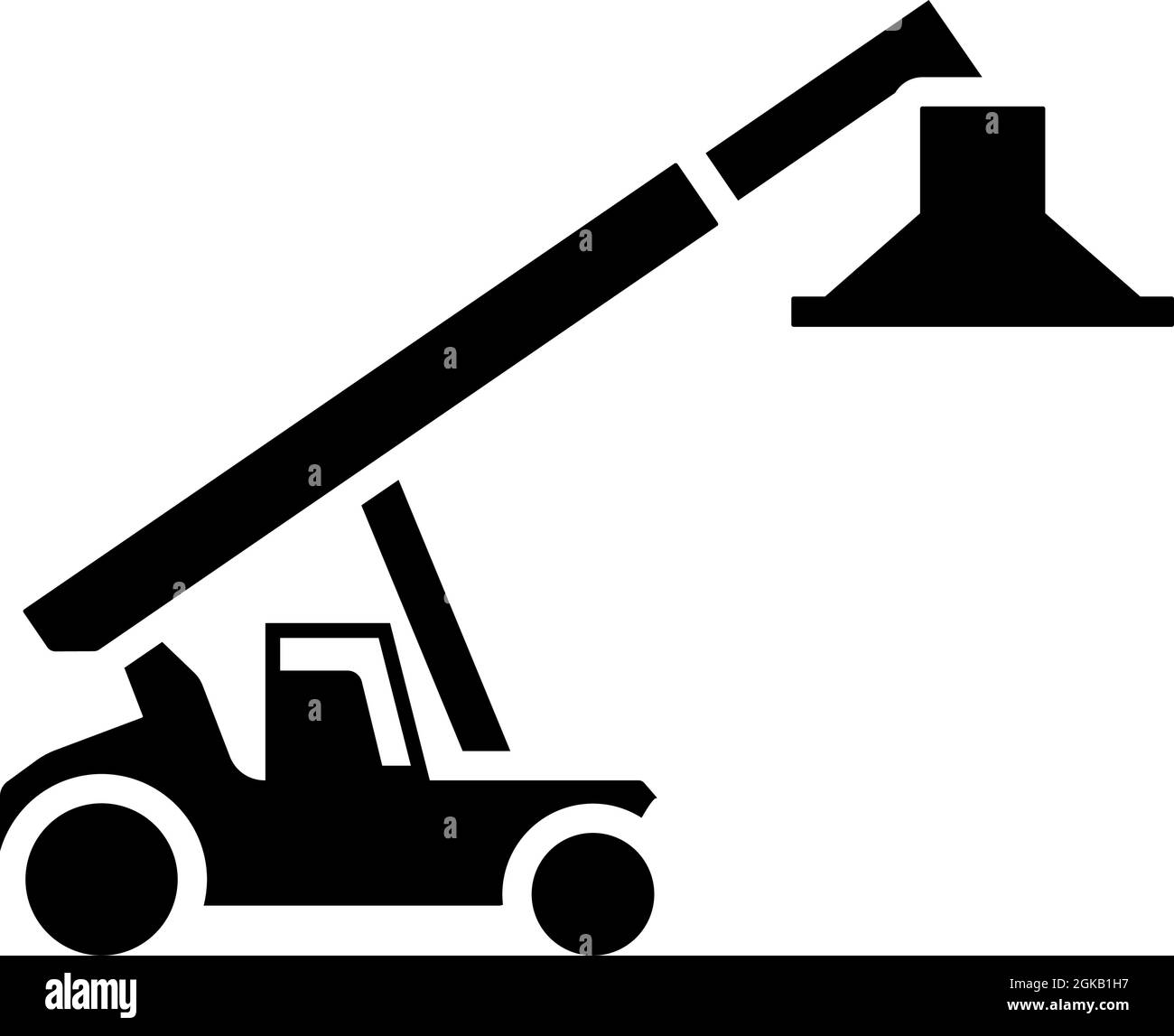 Port Loader Icon. Black Stencil Design. Vector Illustration Stock ...