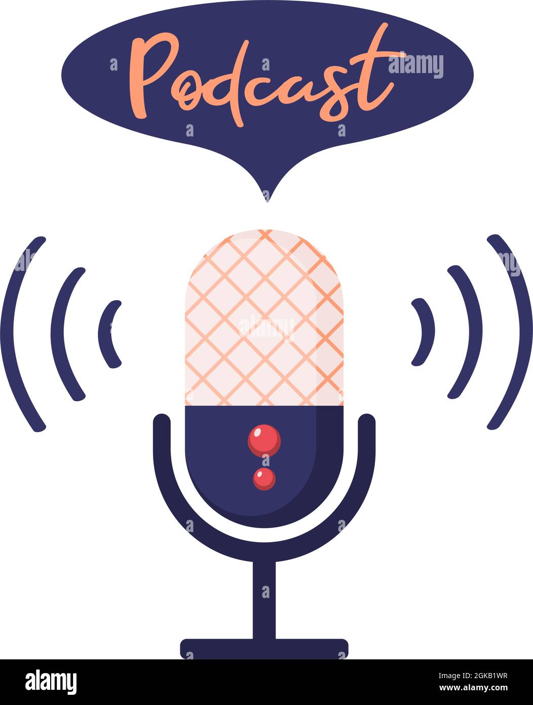 Media tool, mic doodle icon. Sound recording device, media equipment ...