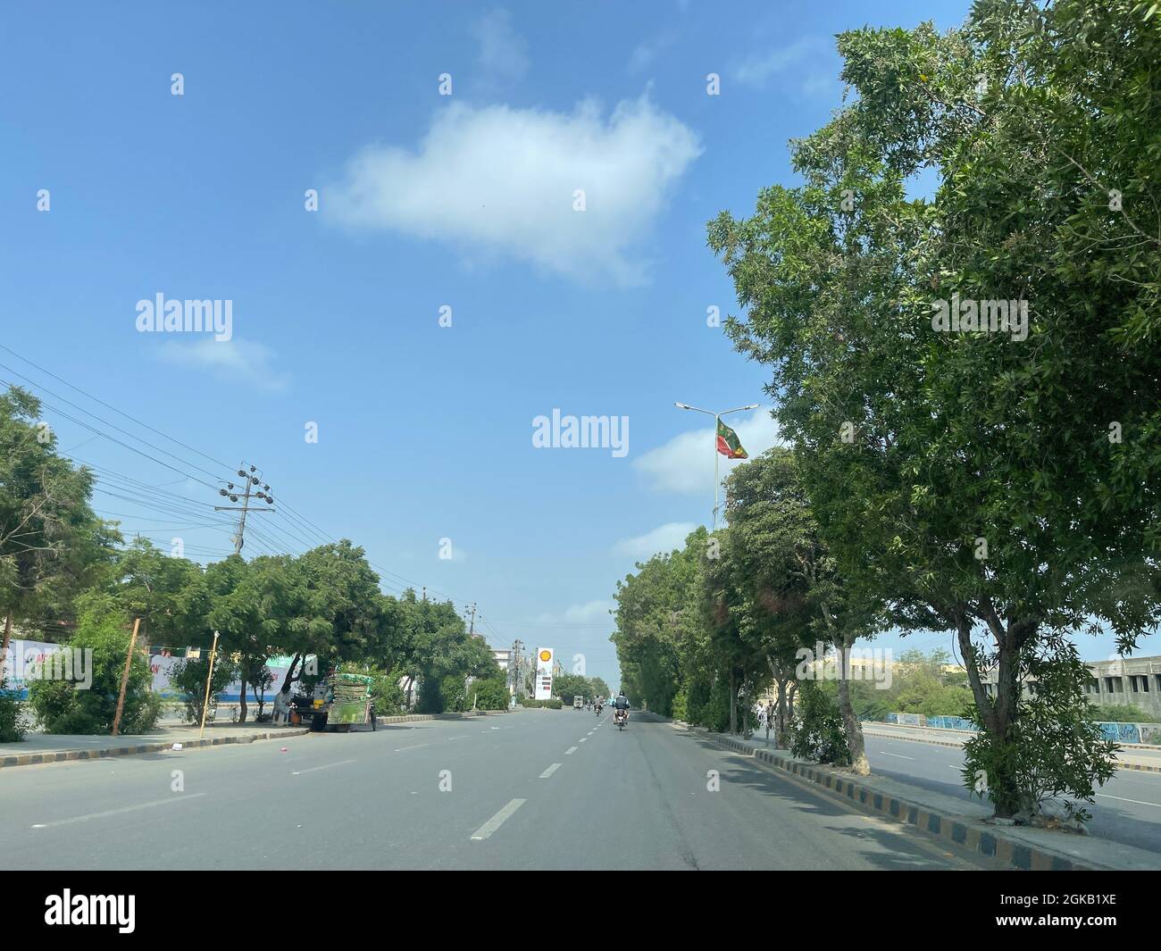 Main Landhi Korangi Road. Karachi city traffic at working hours ...