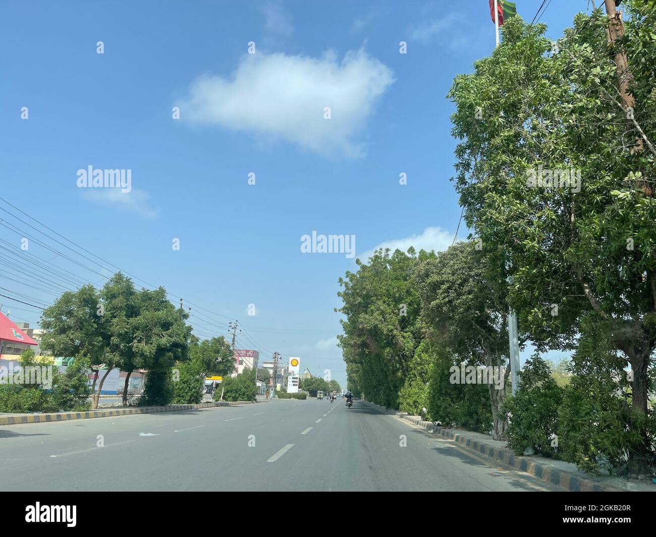 Main Landhi Korangi Road. Karachi city traffic at working hours ...