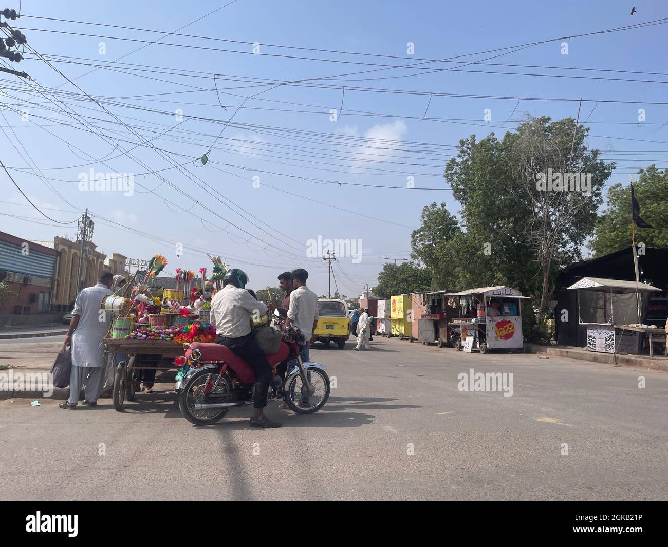 Main Landhi Korangi Road. Karachi city traffic at working hours ...