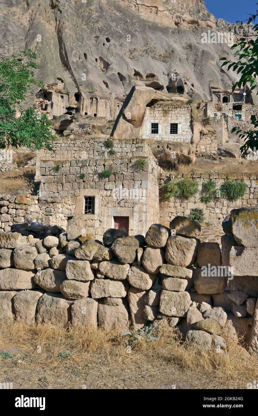 rural stone village of the traditional country in Turkey the houses are ...