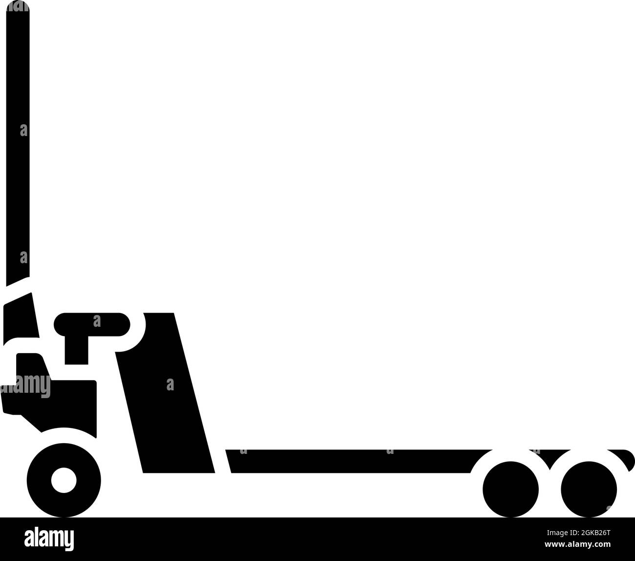 Hydraulic Trolley Jack Icon. Black Stencil Design. Vector Illustration ...
