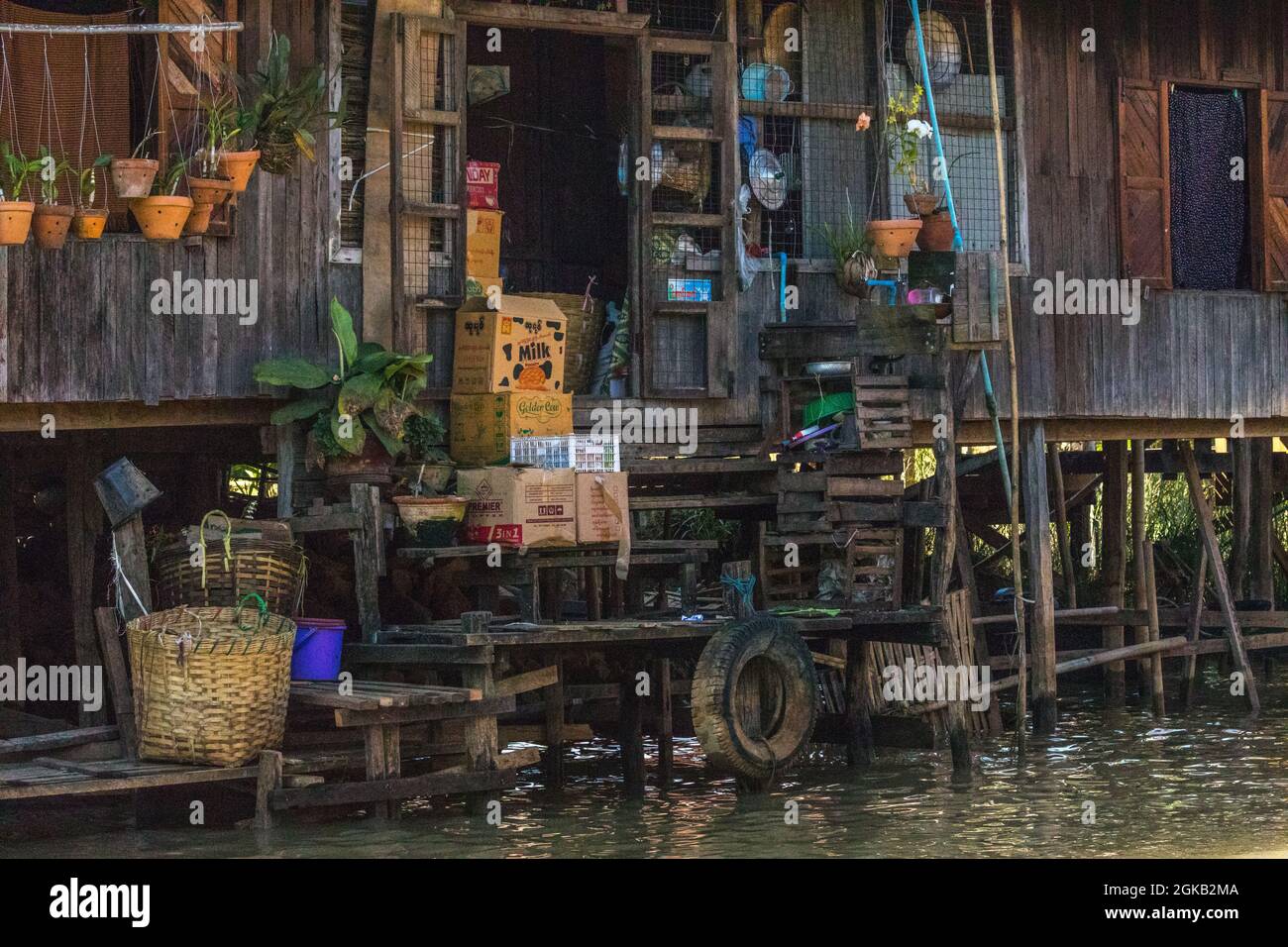 Inle Lake convenience store entrance, Myanmar Stock Photo - Alamy