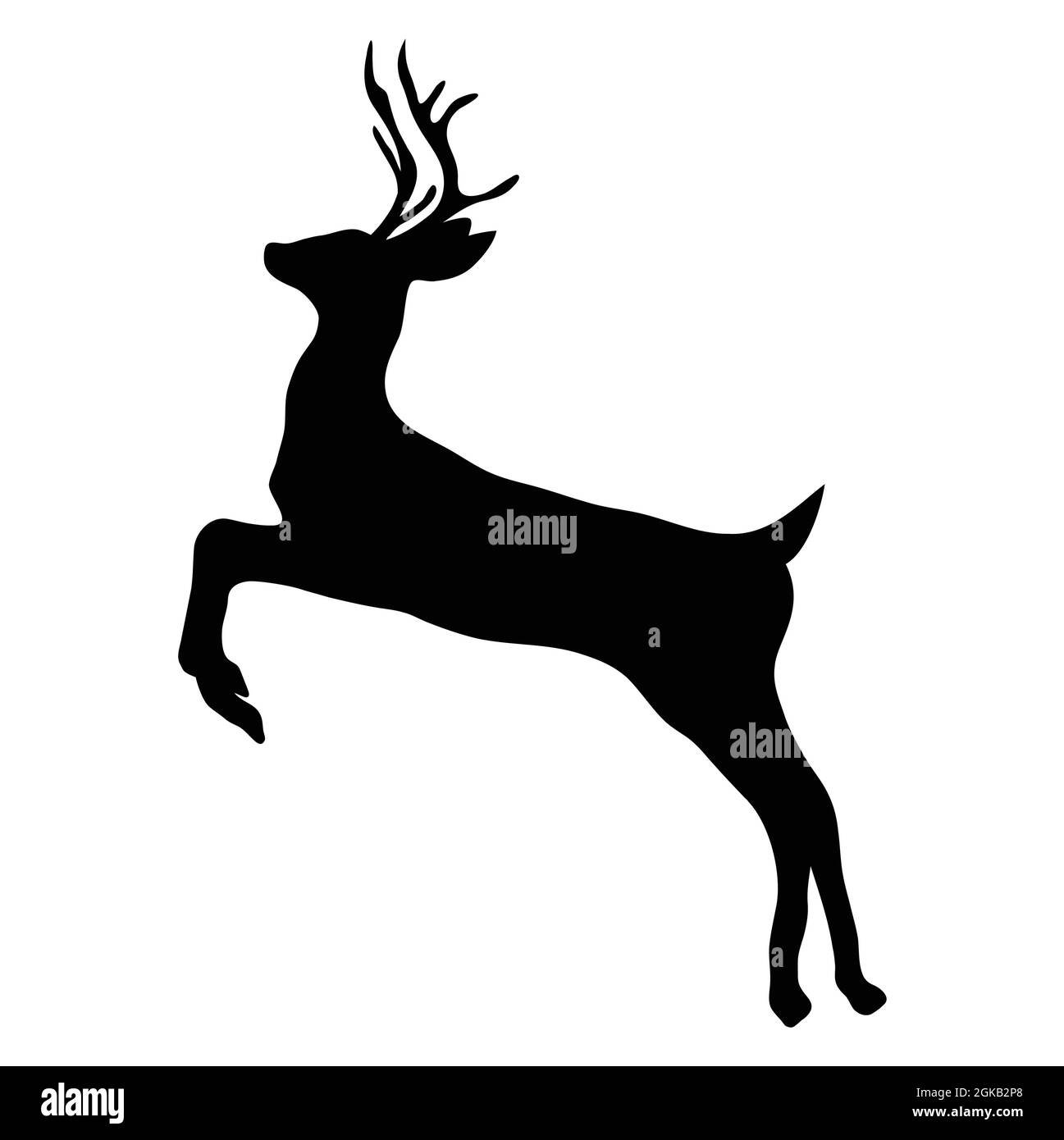 Reindeer vector illustration isolated on white background. Christmas ...