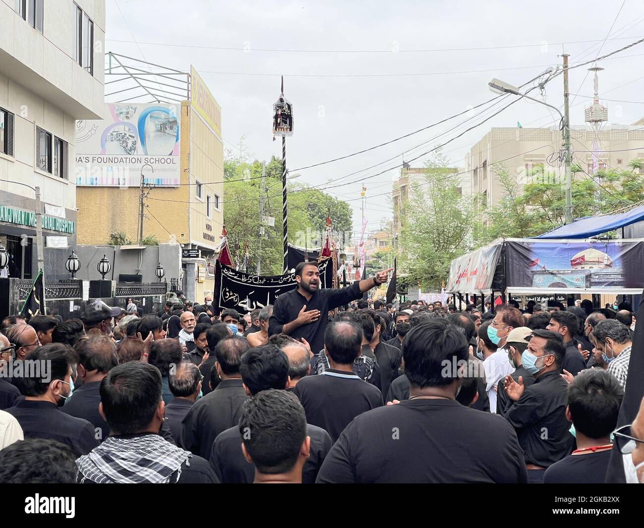 Devotees of Imam Hussain are holding mourning procession in connection ...