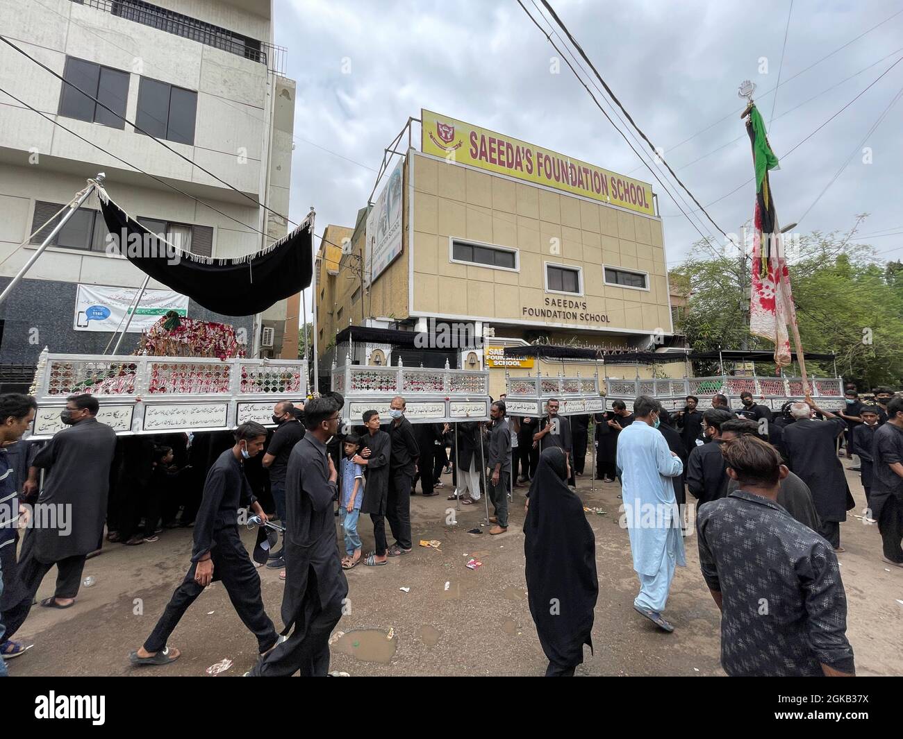 Devotees of Imam Hussain are holding mourning procession in connection ...