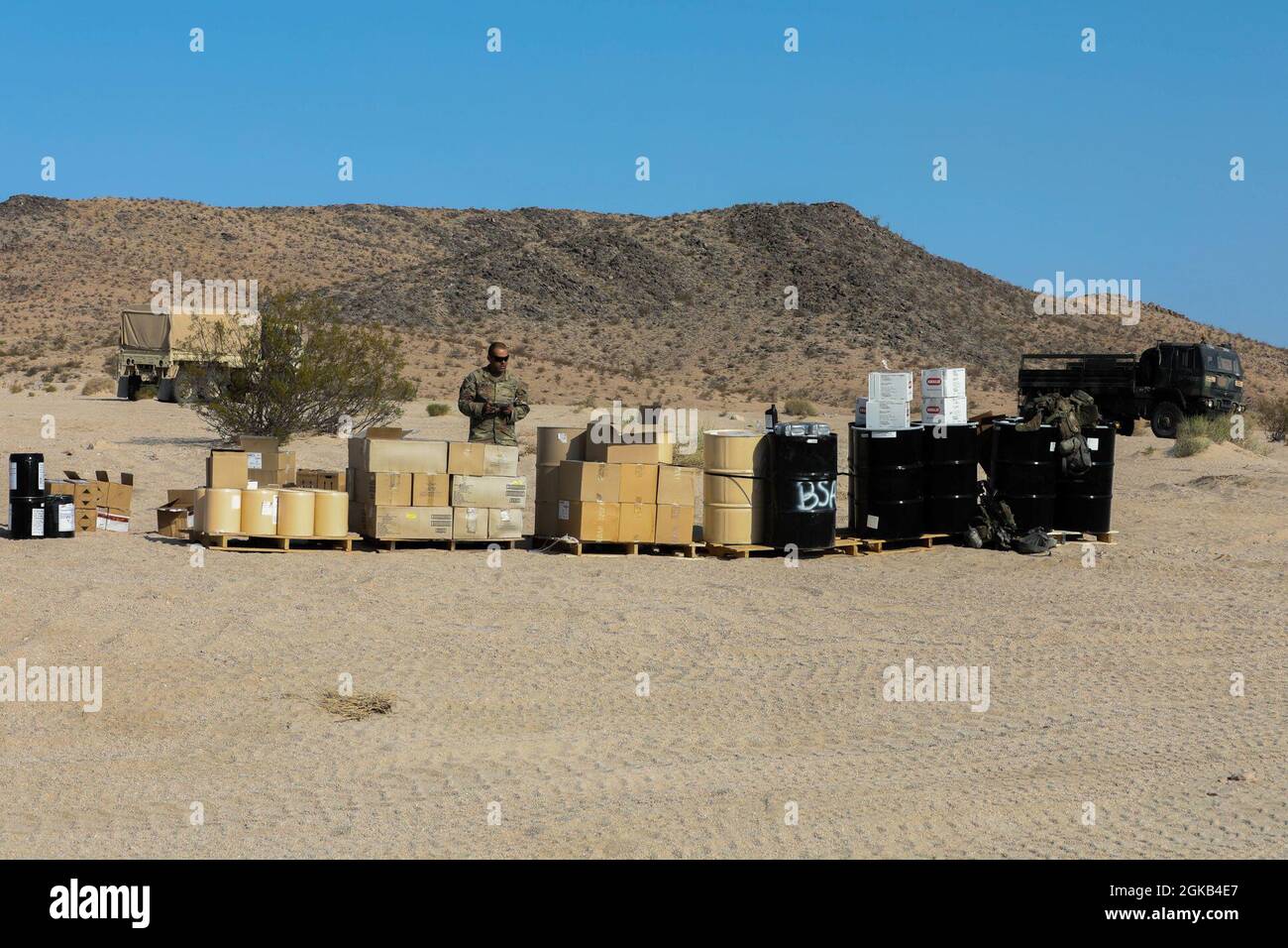 Soldier assigned to the 700th Brigade Support Battalion, 45th Infantry ...