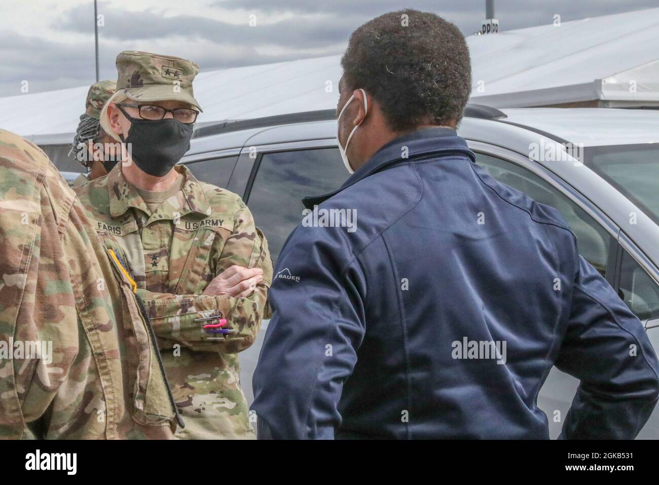 U.S. Army Maj. Gen. Jill K. Faris, left, the deputy surgeon general for ...
