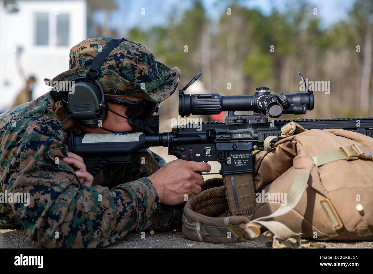 U.S. Marine Corps Sgt. Matthew Adams, an instructor for the School of ...