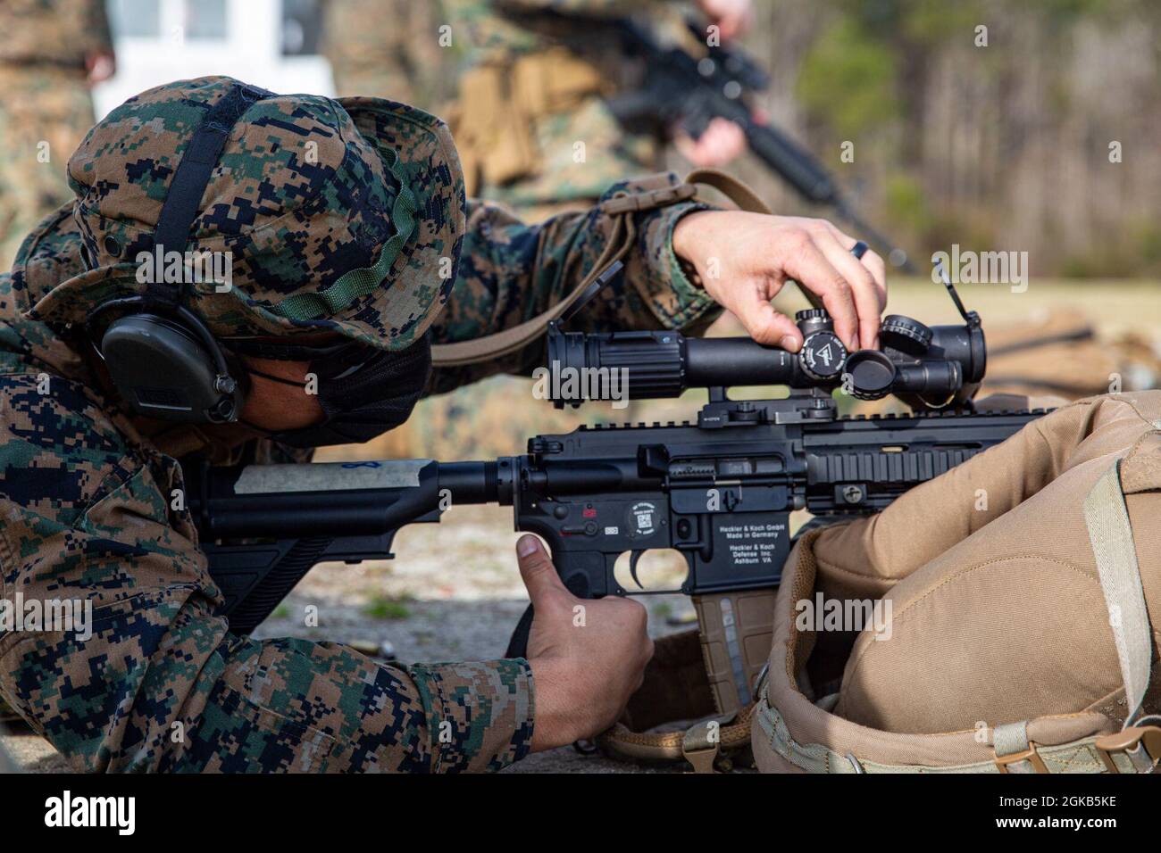 U.S. Marine Corps Sgt. Matthew Adams, an instructor for the School of ...