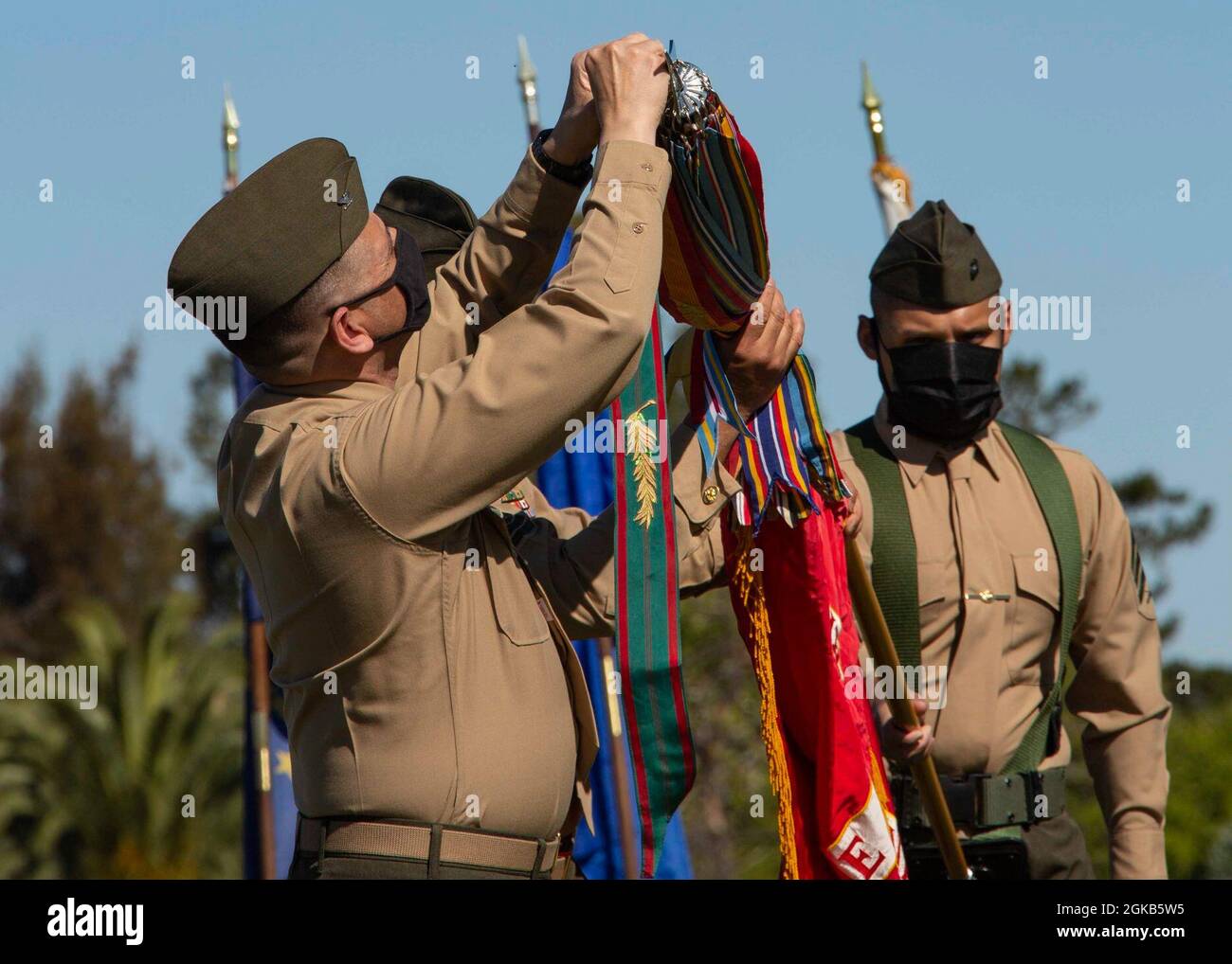 U.S. Marine Corps Col. Eric Garcia, commanding officer of Marine ...