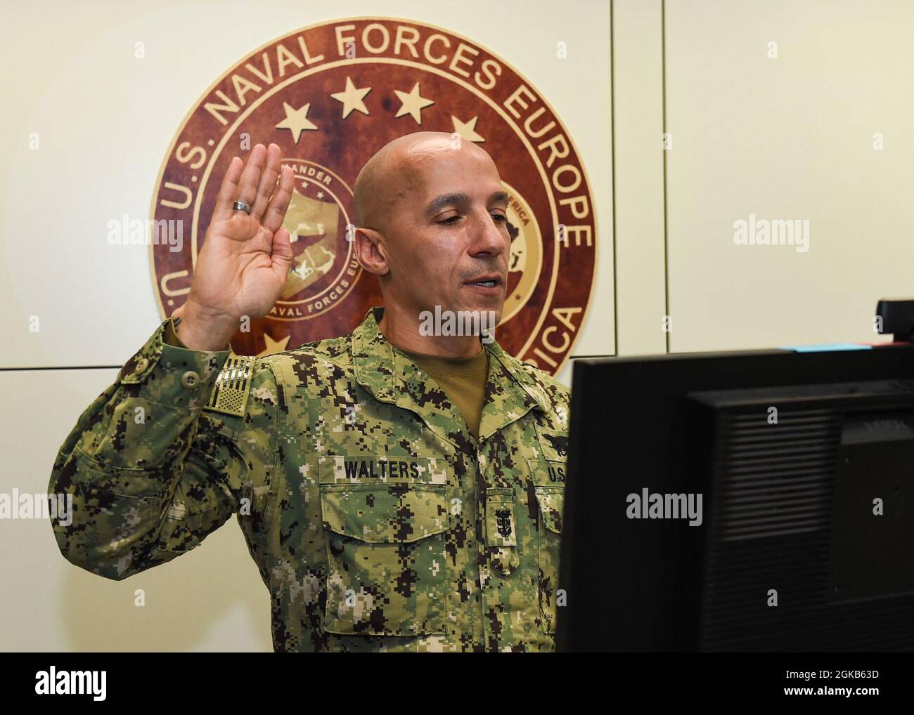 210301-N-FB655-1075 NAPLES, Italy (Mar. 1, 2021) FLTCM Derrick Walters ...