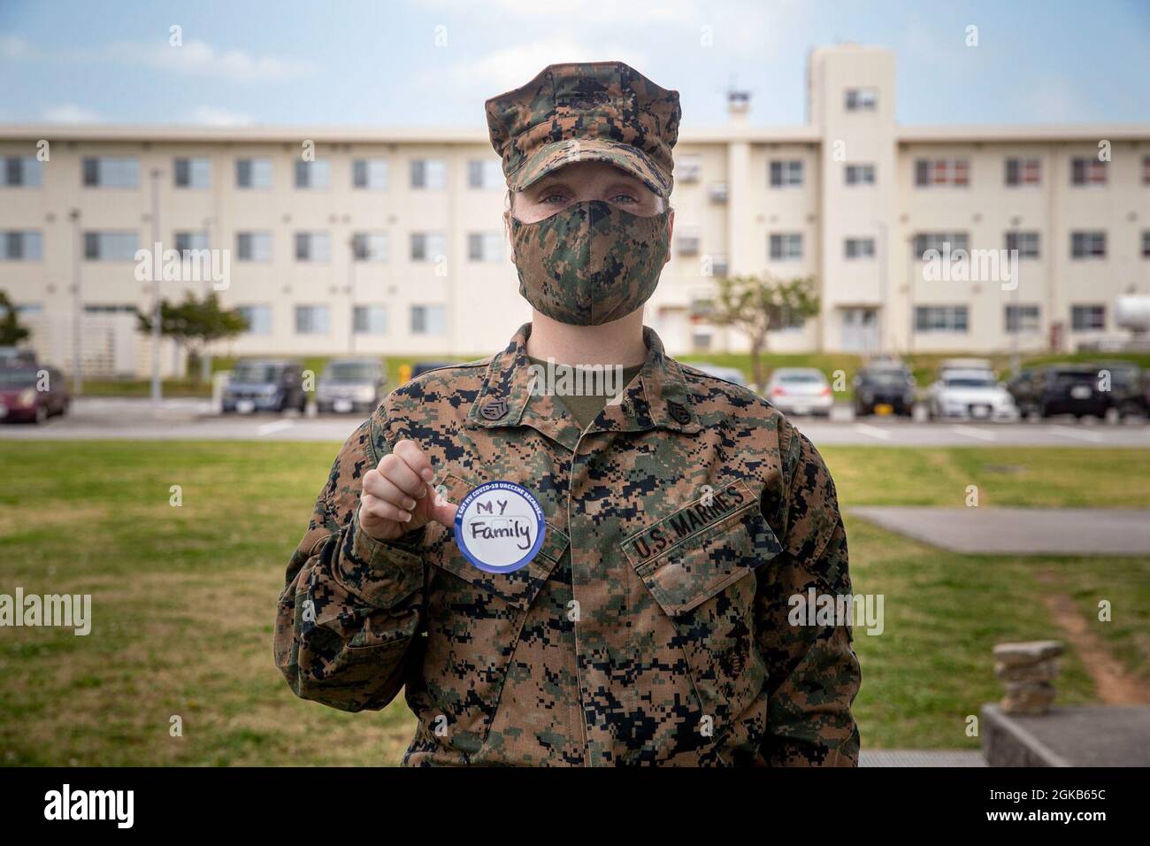 U.S. Marine Corps Staff Sgt. Felicia White, a supply chief with Camp ...