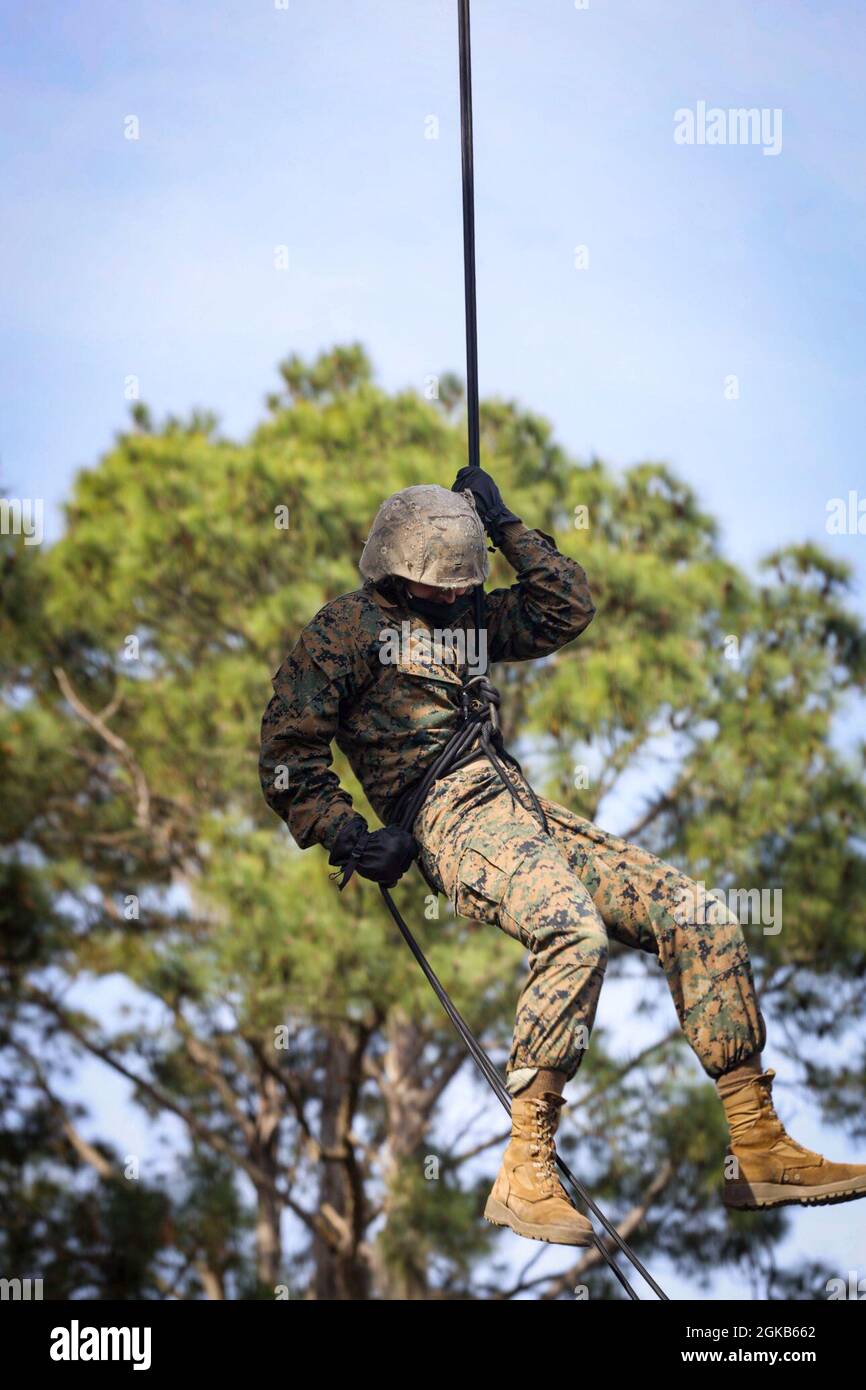 A recruit with Lima Company, 3rd Recruit Training Battalion, completes ...