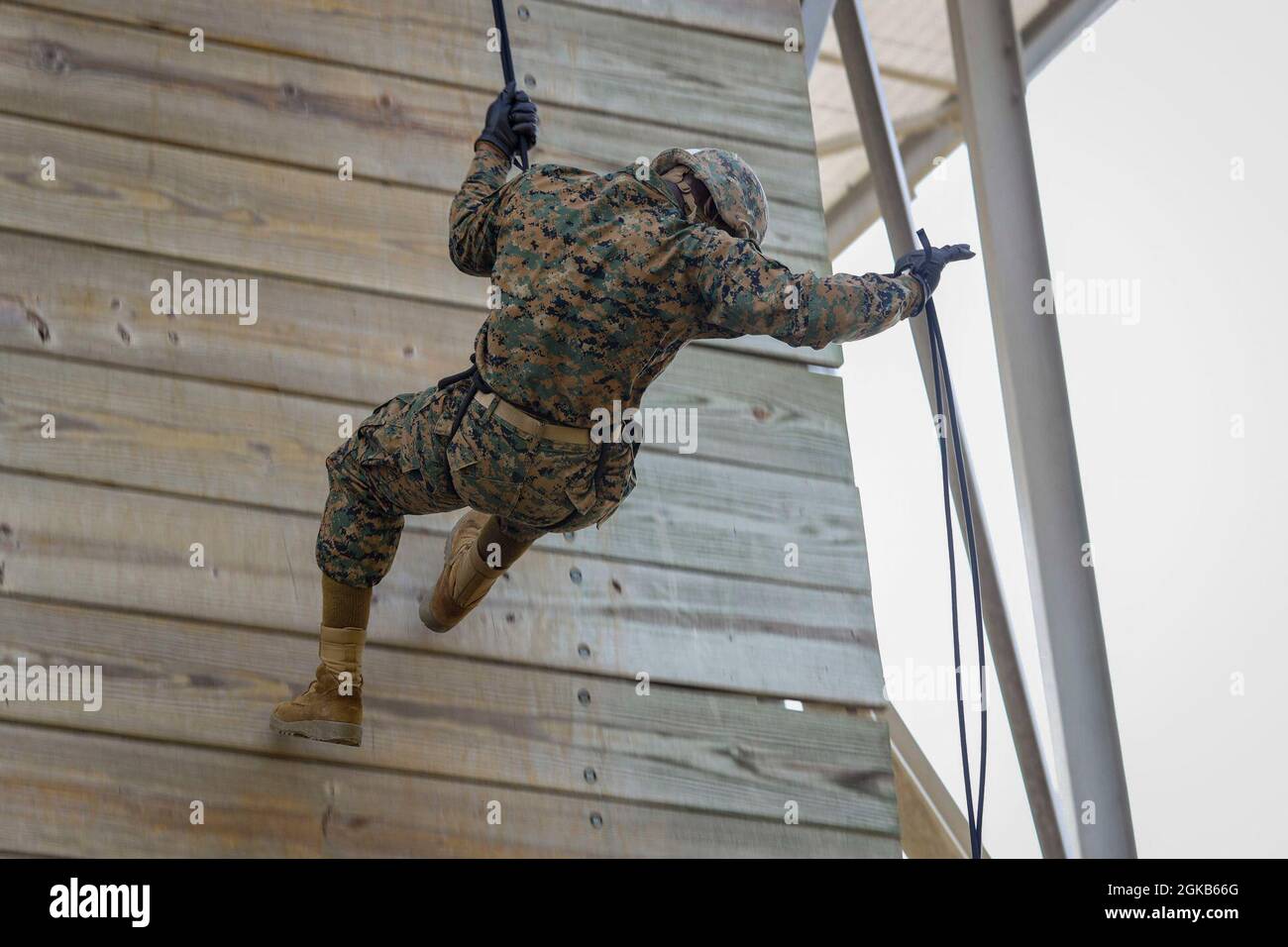 A recruit with Lima Company, 3rd Recruit Training Battalion, completes ...