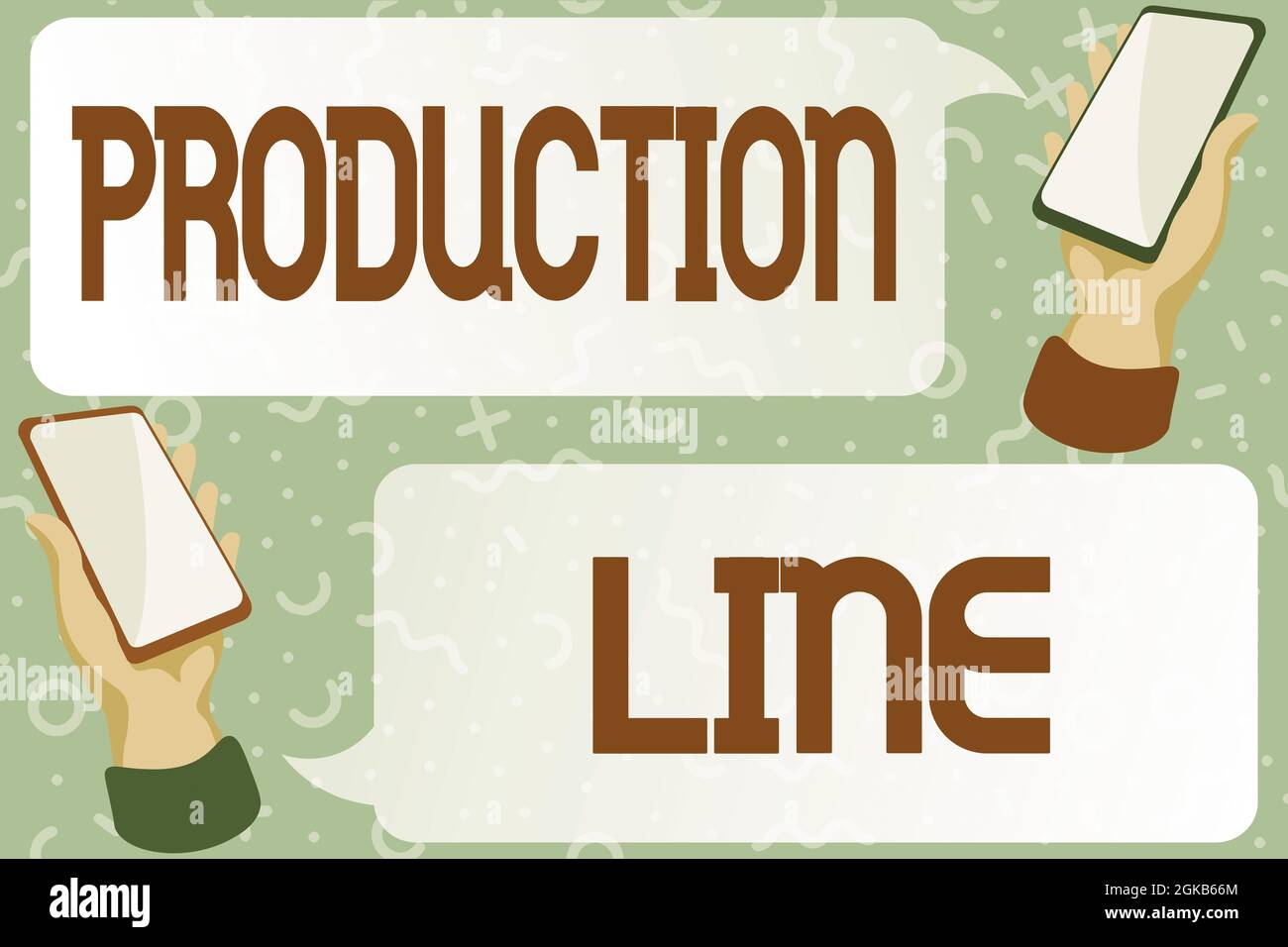 Handwriting text Production Line. Conceptual photo set of sequential ...