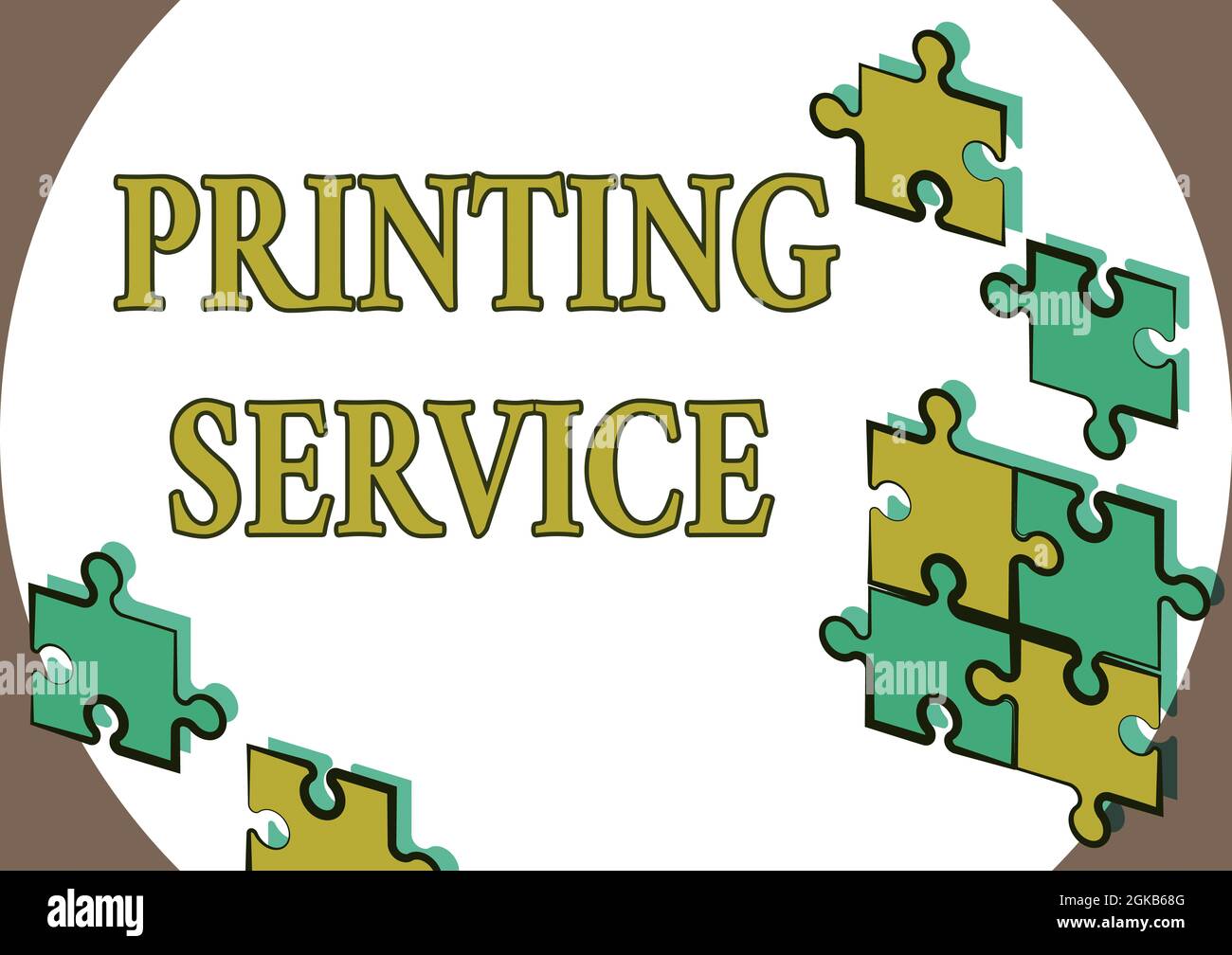 Sign displaying Printing Service. Business showcase program offered by ...
