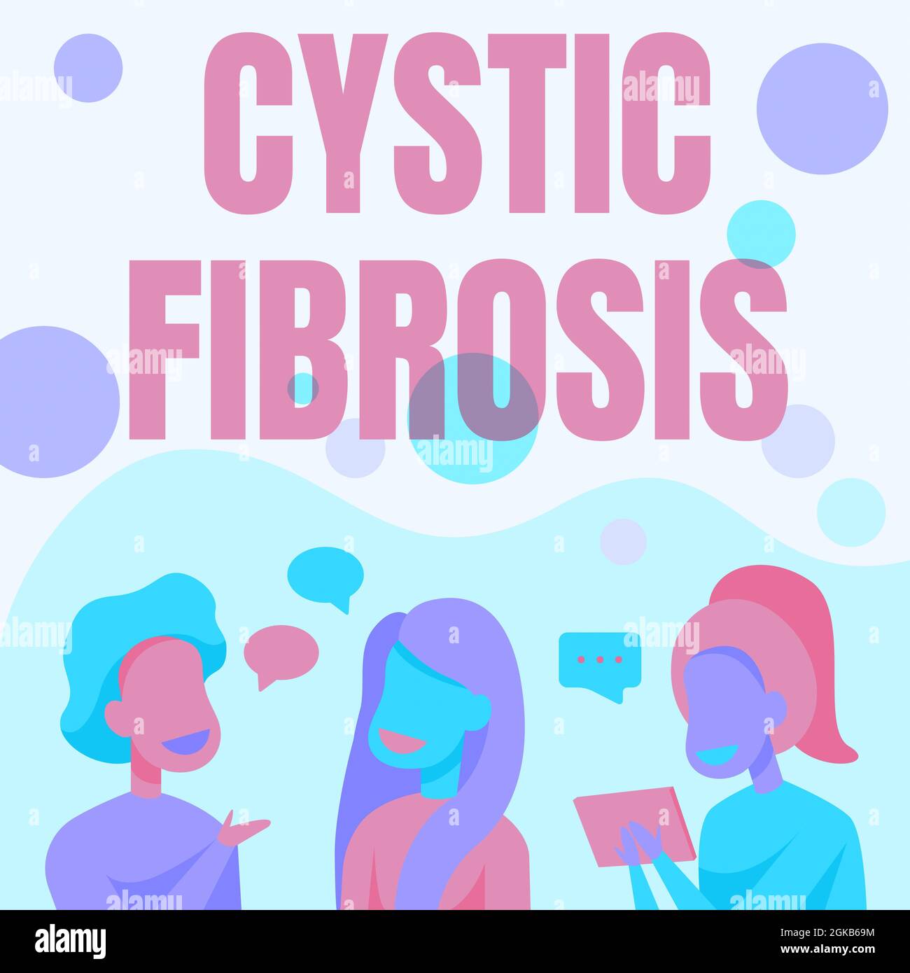 Text sign showing Cystic Fibrosis. Internet Concept a hereditary ...