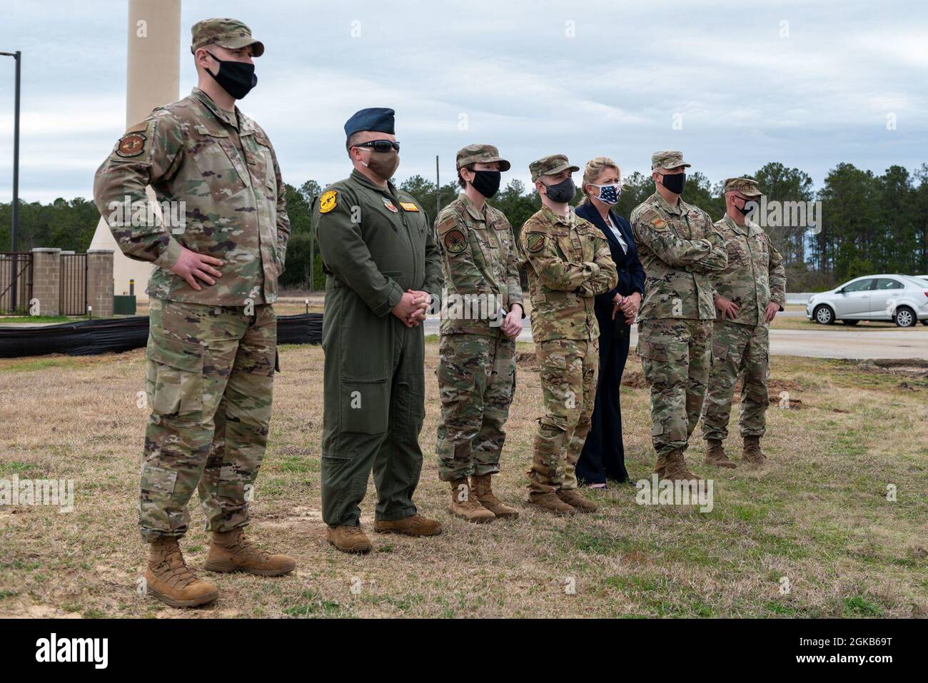 Shaw personnel attend the groundbreaking ceremony for the 25th Attack ...