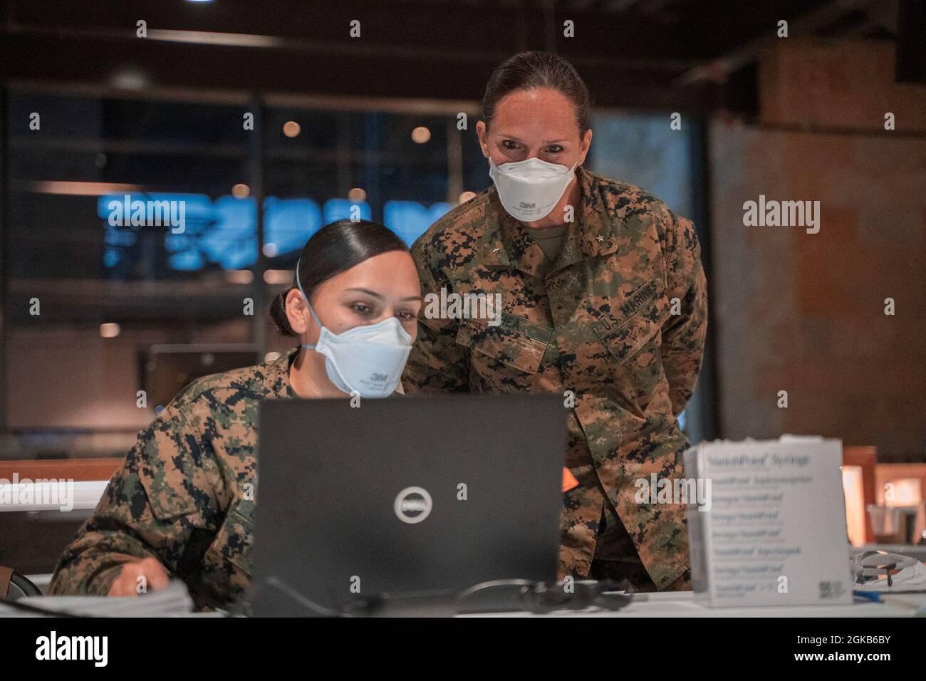 U.S. Marine Corps Brig. Gen. Bobbie Shea, (right) commanding general ...