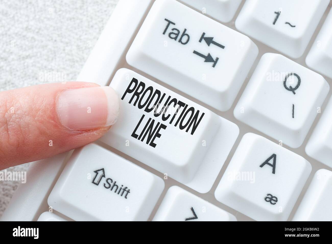 Hand writing sign Production Line. Business overview set of sequential ...