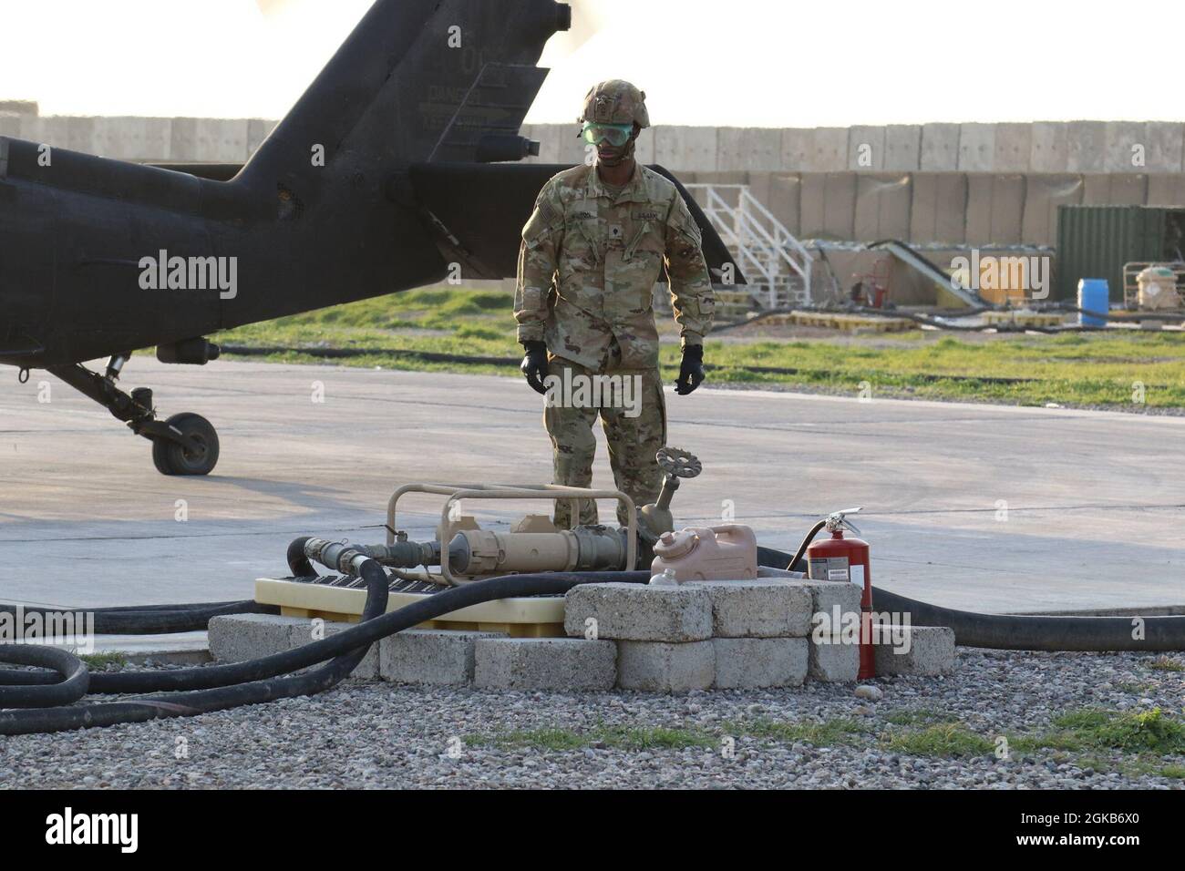 U.S. Army Spc. Devontae Wilson, fueler with Echo Company, 1-82nd Attack ...