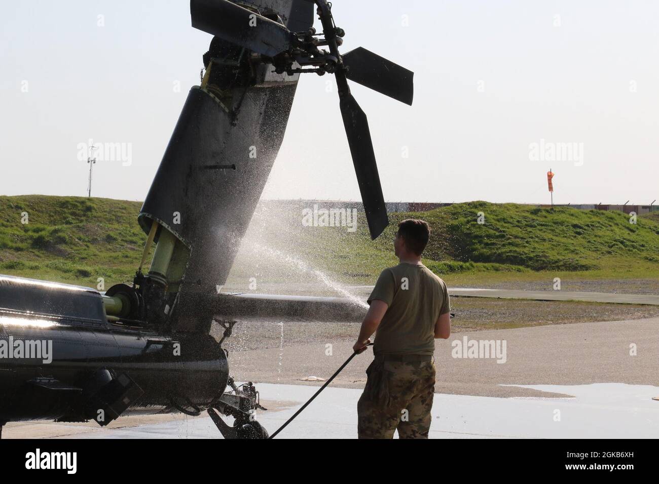 U.S. Army Pfc. Hunter Escue, AH-64 helicopter maintainer with Alpha ...