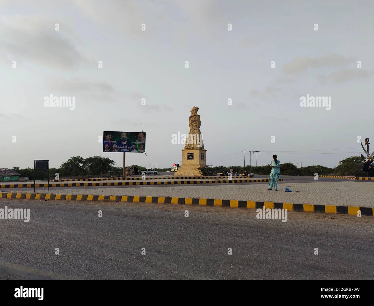 winder city road princess of hope statue balochistan Stock Photo - Alamy