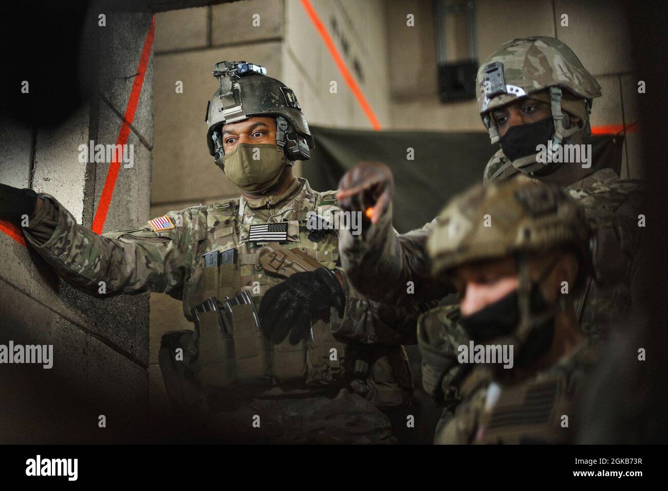 U.S. Army Master Sgt. Corey Dennis, assigned to 55th Signal Company ...