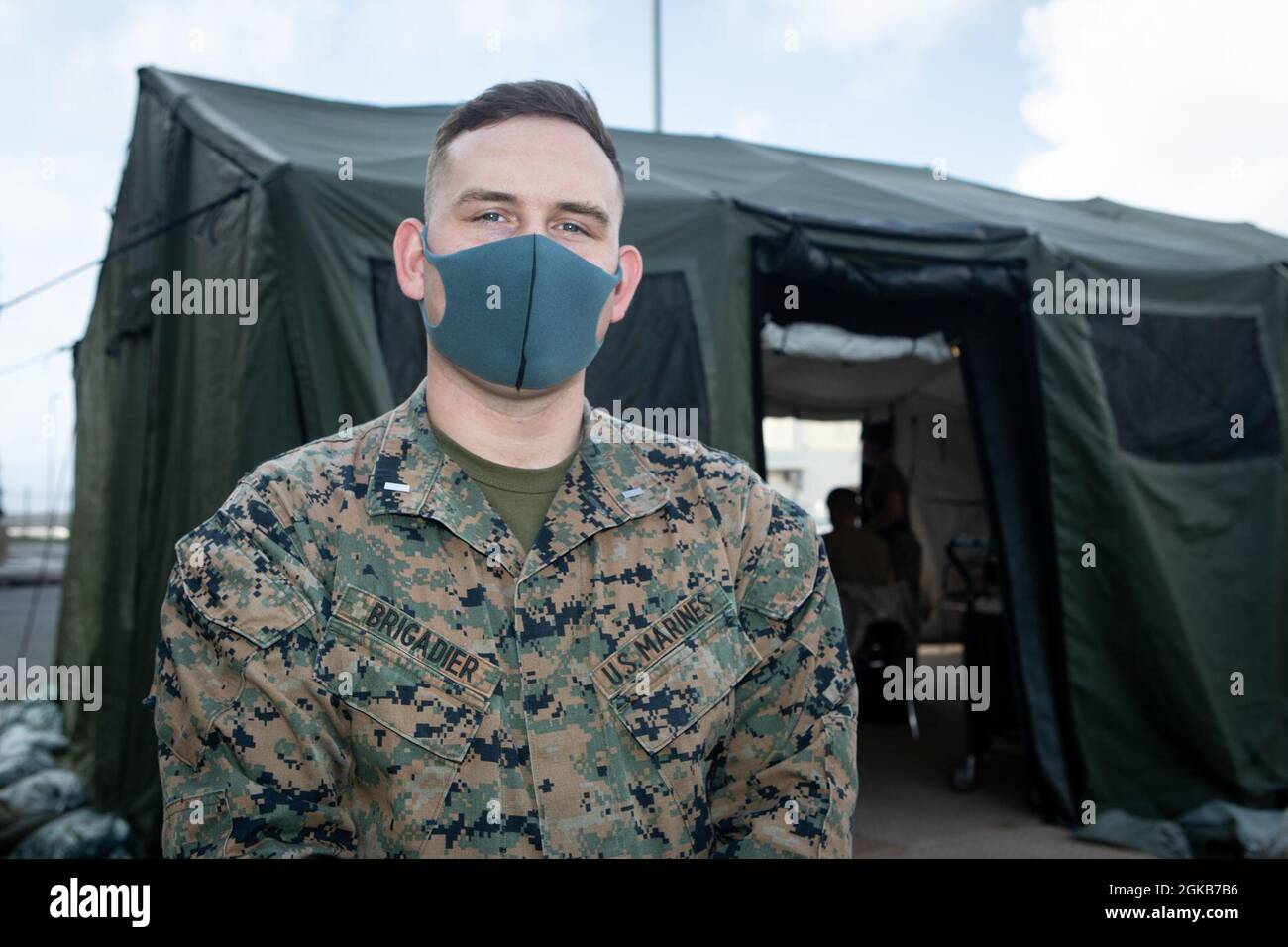 U.S. Marine Corps 1st Lt. Matthew Brigadier, a manpower officer with ...