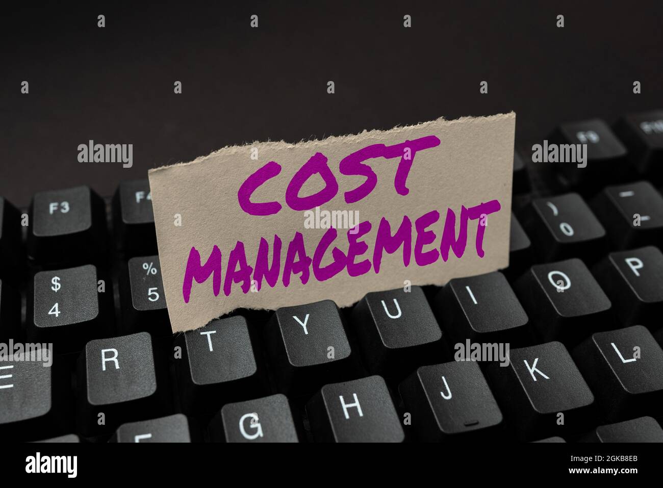 Conceptual caption Cost Management. Business overview process of ...