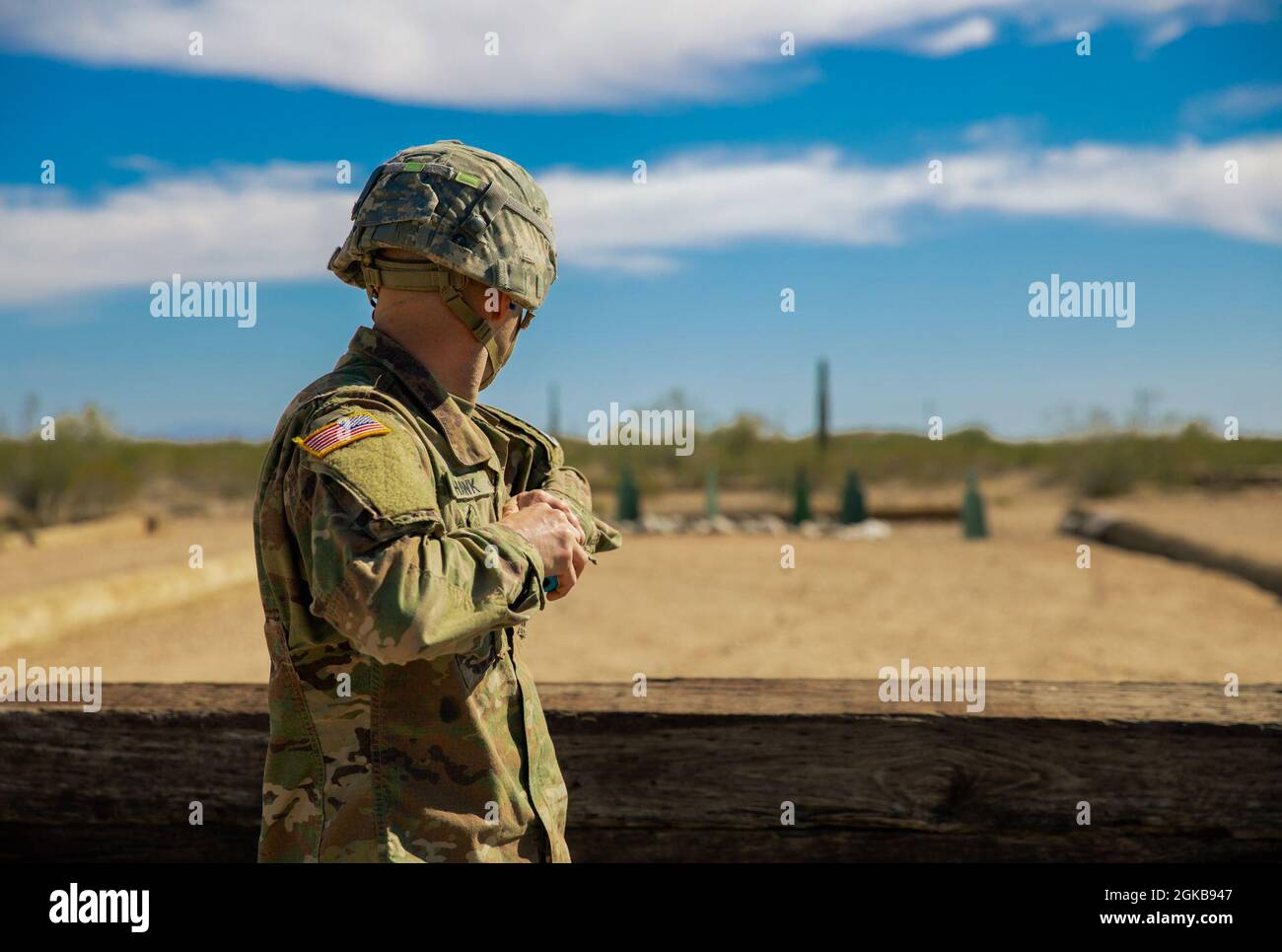 Sgt. Brandon Hawk of the MEDDET takes aim as he prepares to launch his ...
