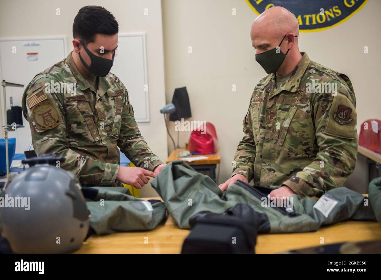 U.S. Air Force Airman 1st Class Alejandro Galvan, left, the 35th ...