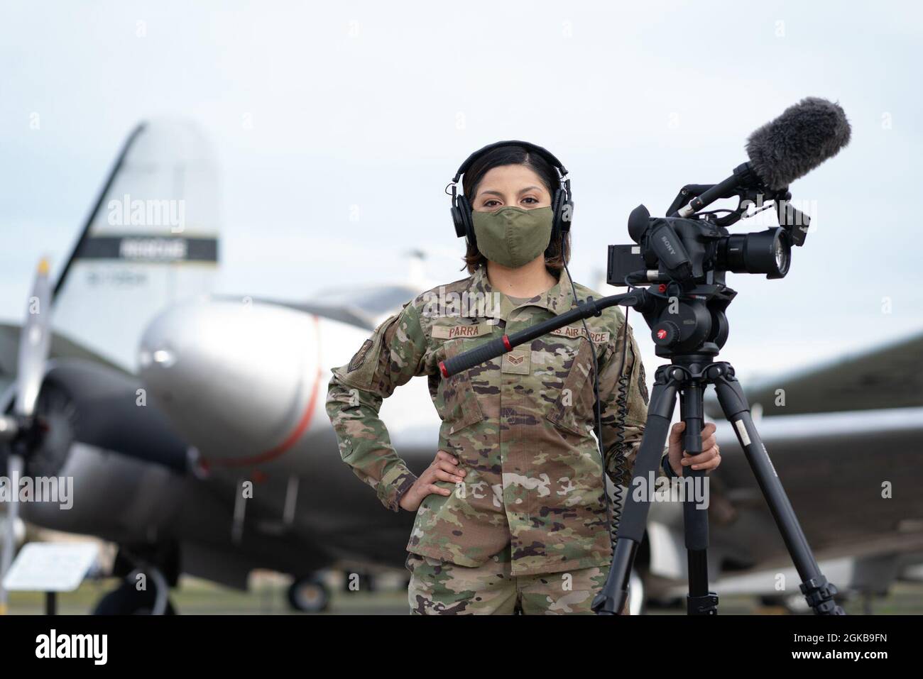 U.S. Air Force Senior Airman Karla Parra, 60th Air Mobility Wing public affairs specialist ...
