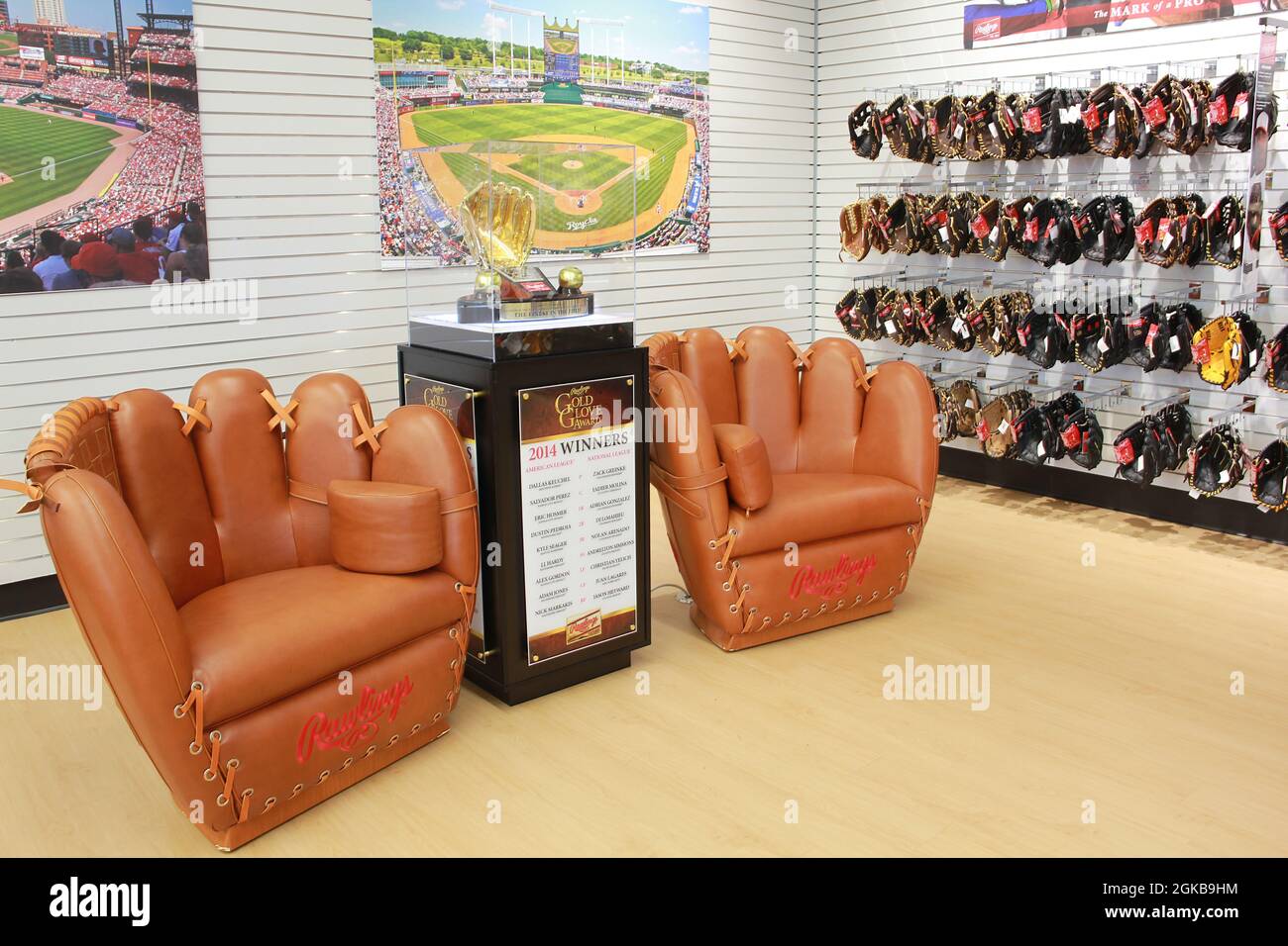 KANSAS CITY, UNITED STATES - Jul 21, 2014: The interior of a sporting ...