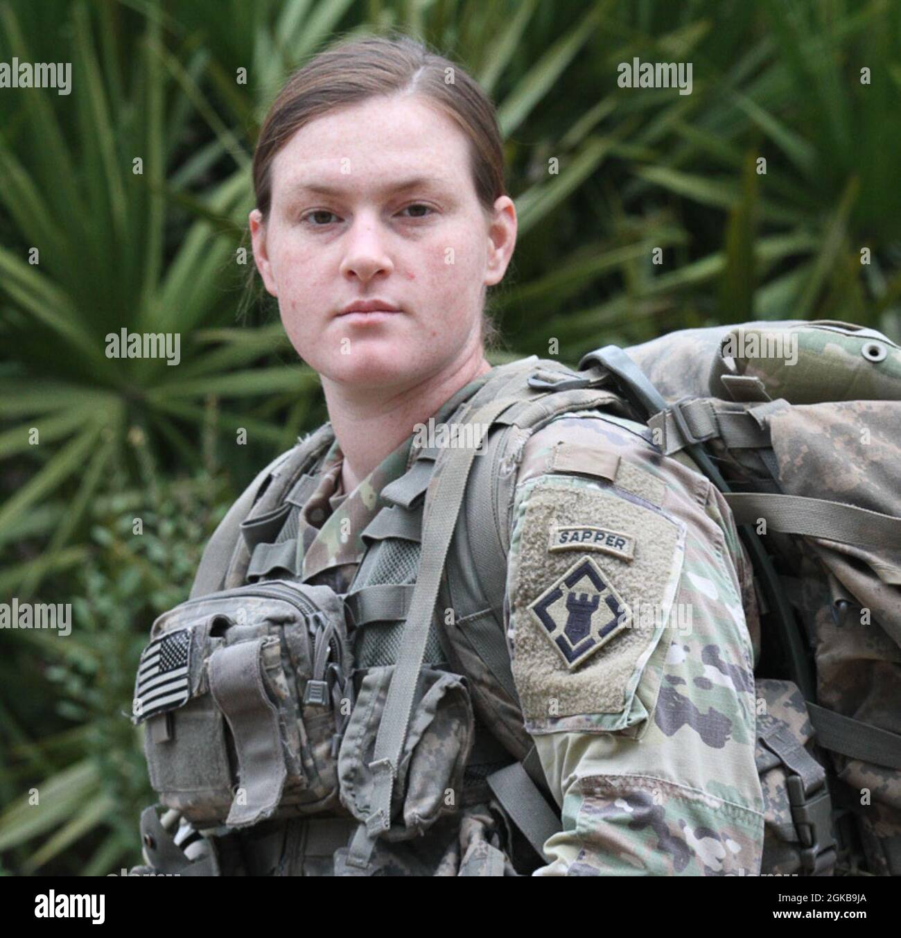 U.S. Army 1st Lt. Madison Jones, an engineer officer assigned to the ...