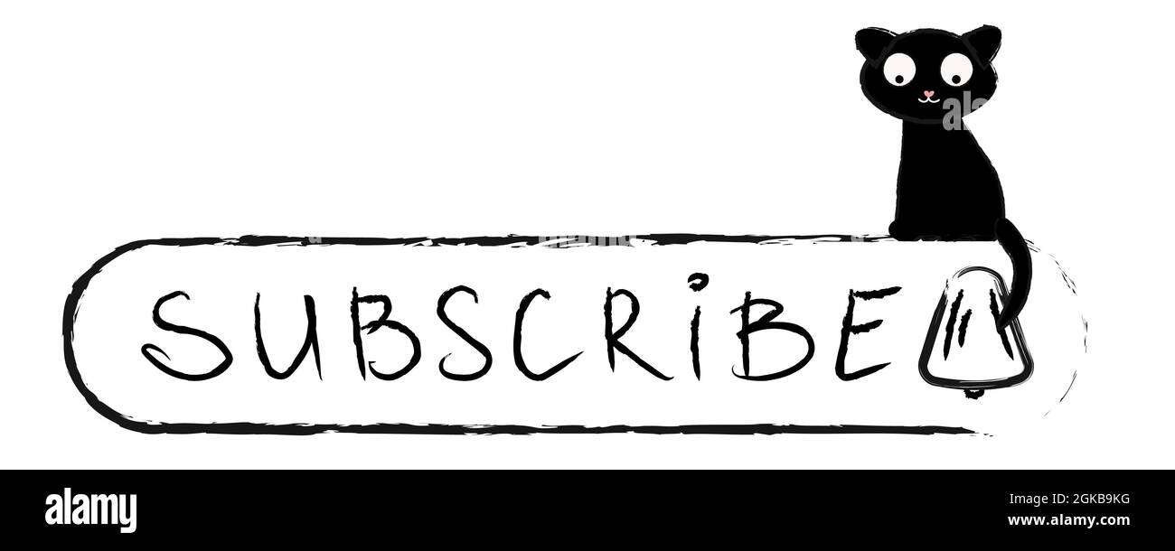 Vector black and white subscription button Stock Vector Image & Art - Alamy
