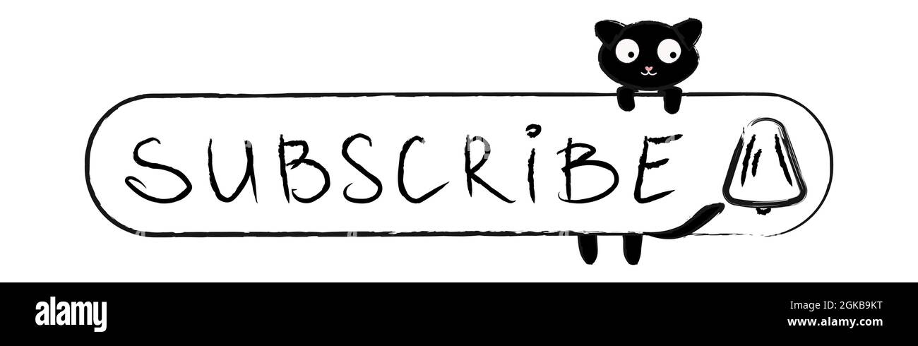 Vector black and white subscribion button Stock Vector Image & Art - Alamy