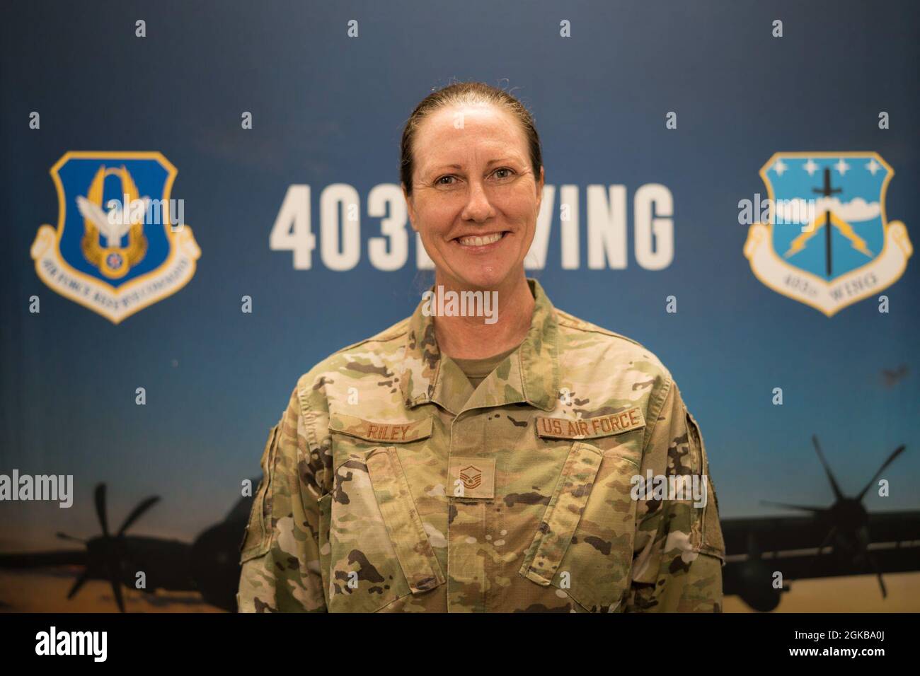 Master Sgt. Tracey Riley, 403rd Wing career assistance advisor Stock ...