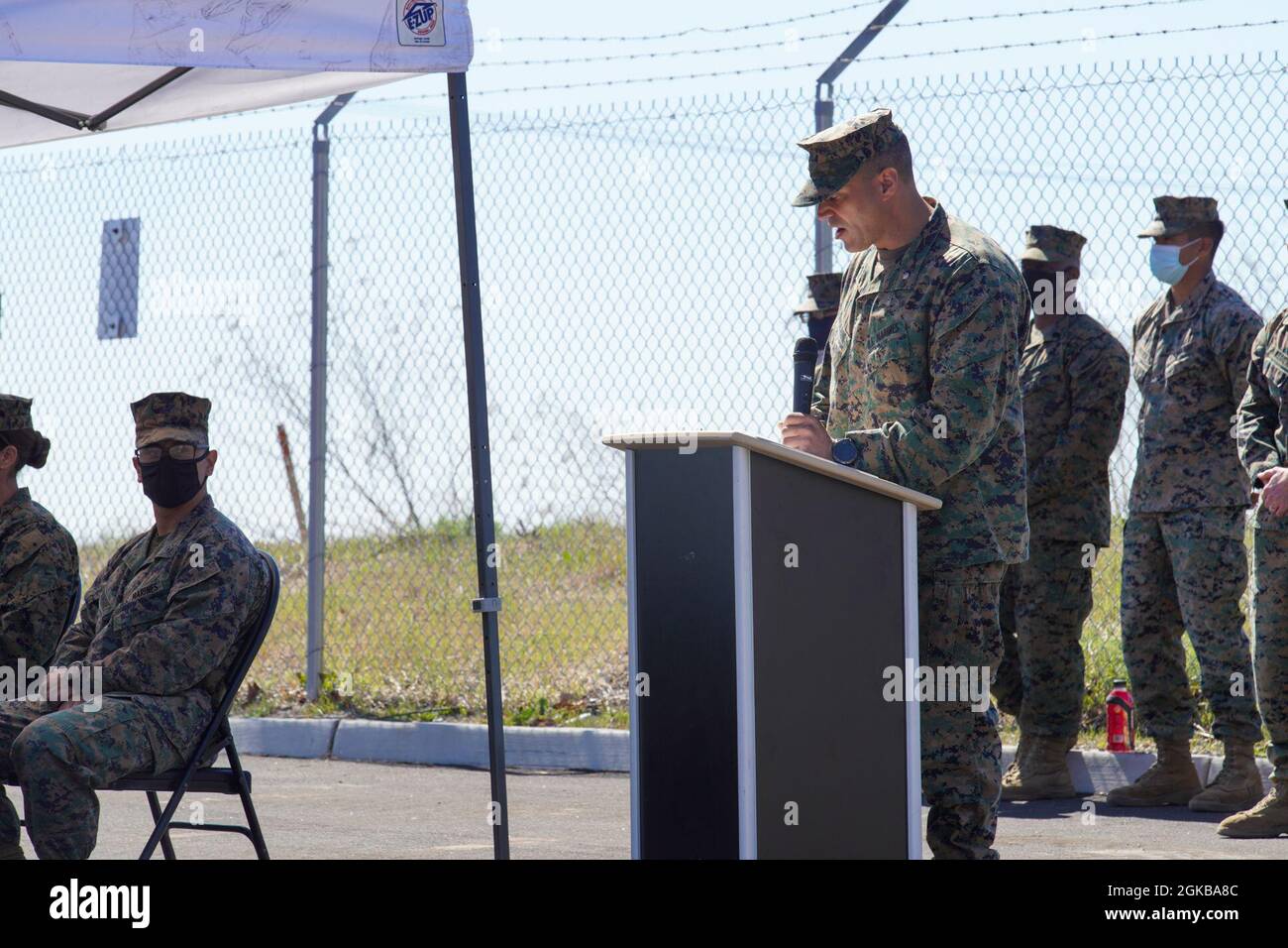 U.S. Marine Corps Lt. Col. Anthony Mercado, commanding officer for 1st ...