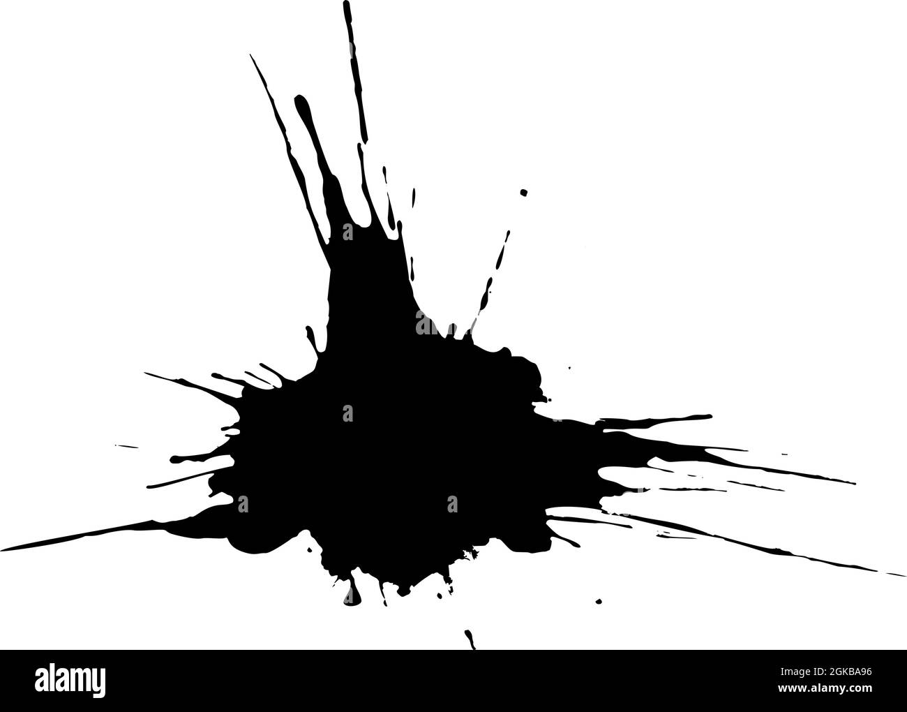 Black Ink watercolor drop on white background Stock Vector Image & Art ...