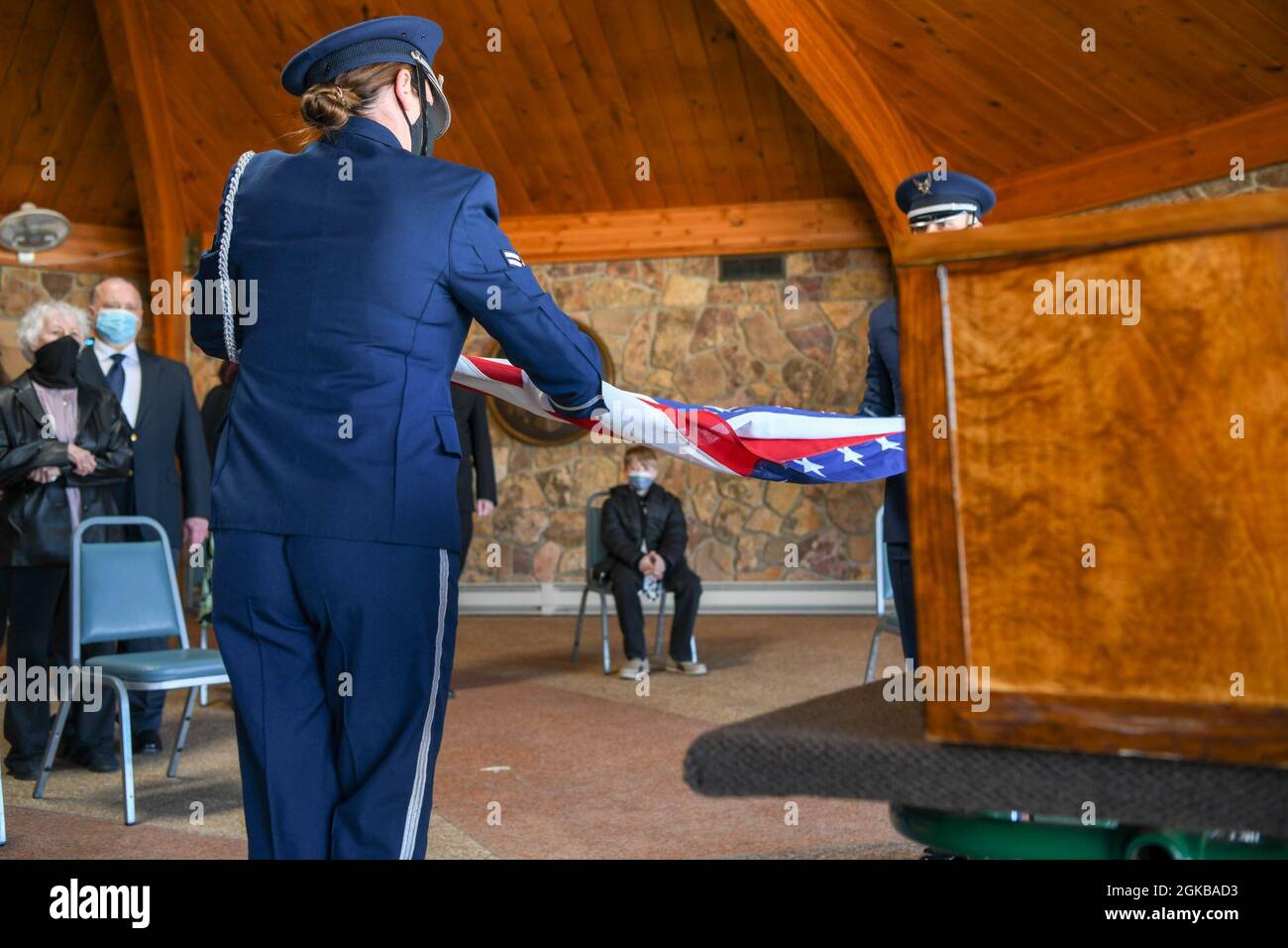 Two Honor Guard members from Ellsworth Air Force Base, S.D ...